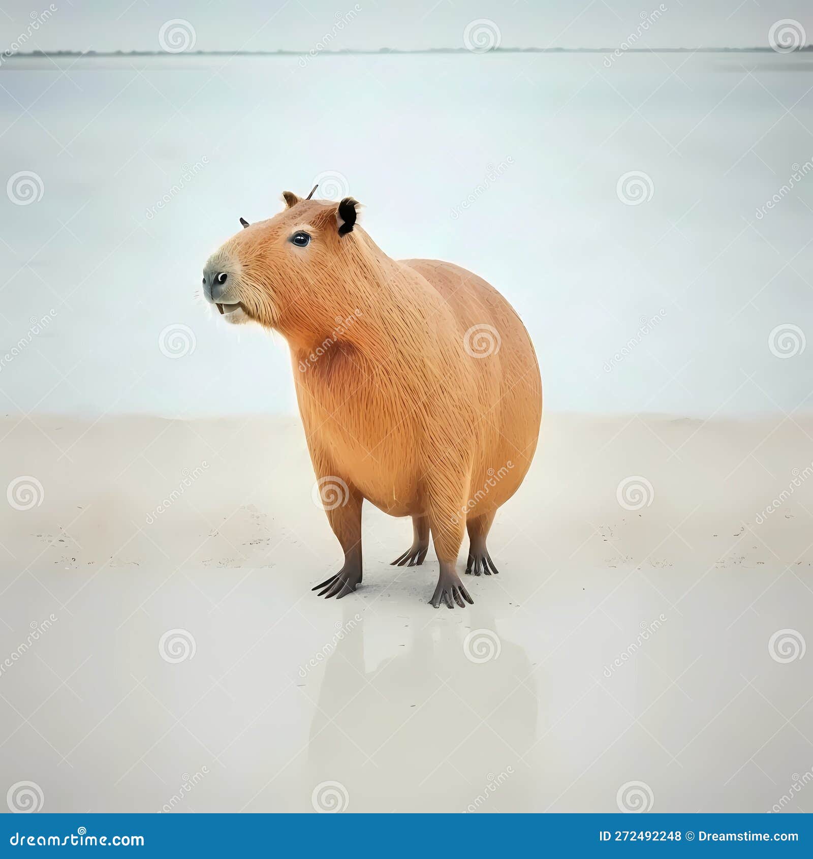 Realistic Capybara Portrait Tattoo Drawing With High Contrast Royalty ...