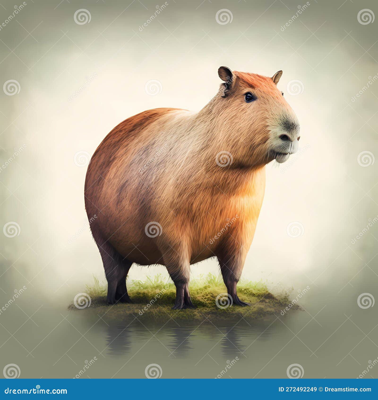 Realistic Capybara Portrait Tattoo Drawing With High Contrast Royalty ...