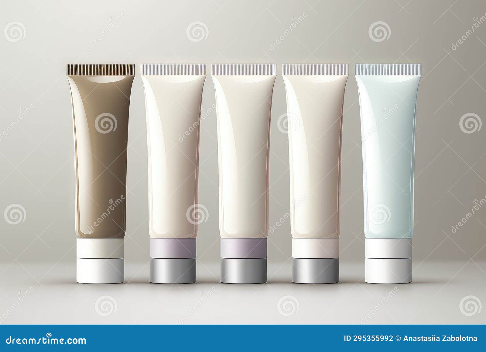 Realistic Illustration Depicting Various Cosmetic Tubes Stock ...
