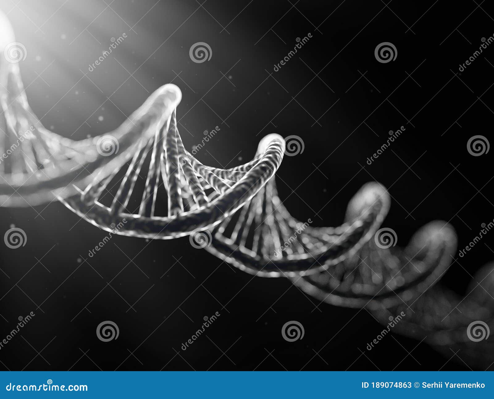 Realistic Illustration of DNA Cell Stock Illustration - Illustration of ...