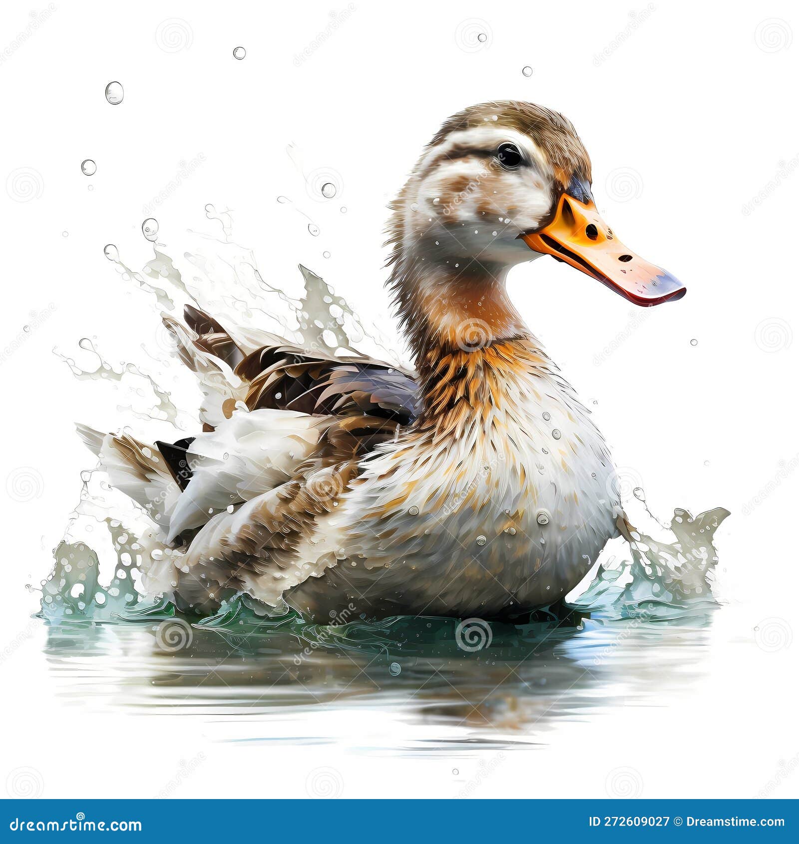 Realistic Illustration of Duck. Generative AI Stock Illustration ...