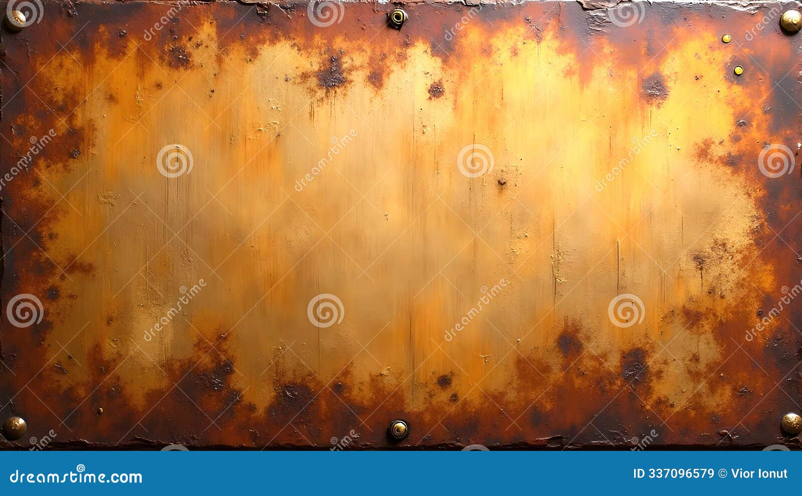 Realistic Illustration of Empty Rusty Plate Background Stock ...