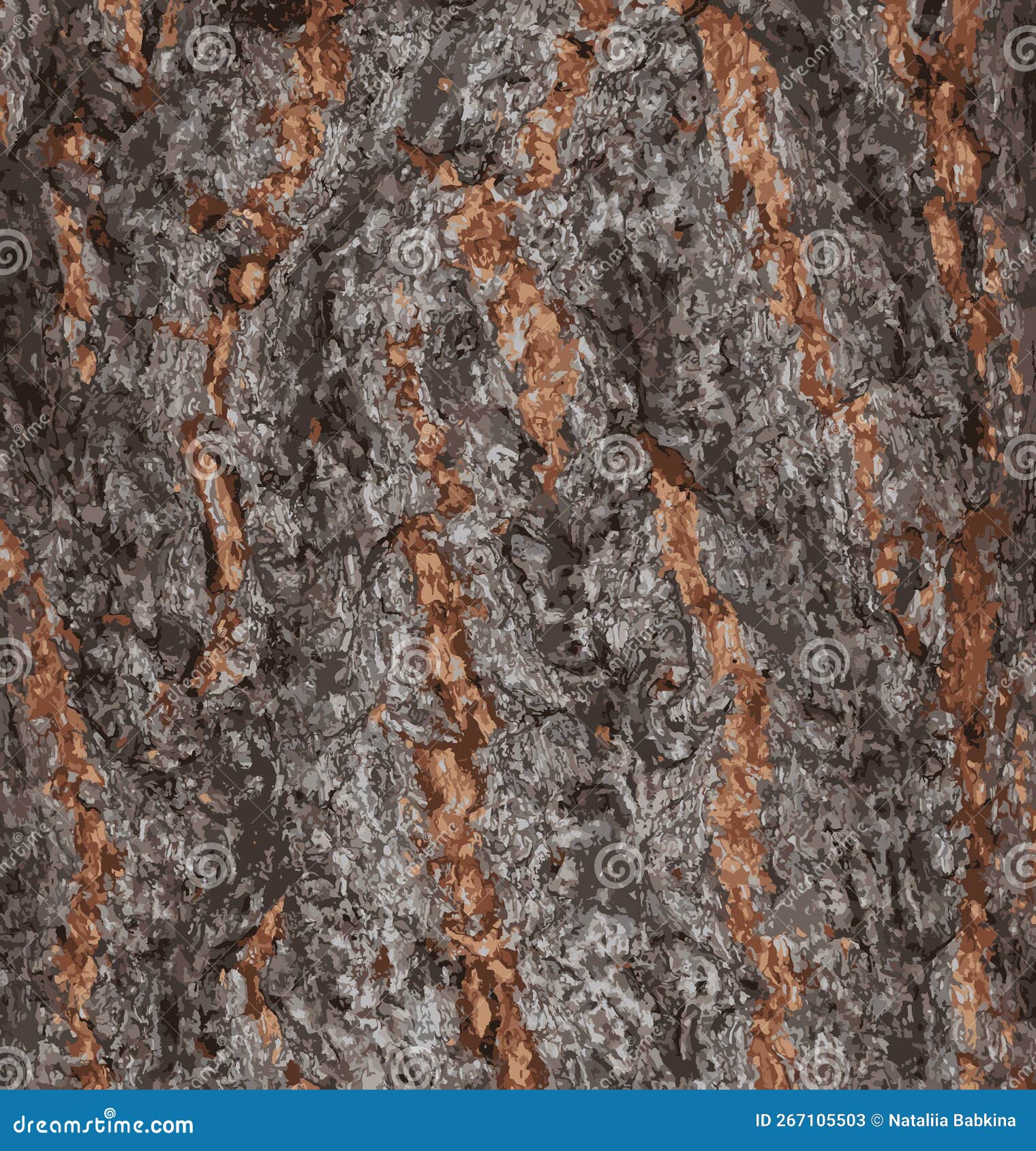 Realistic Illustration of Ginkgo Biloba Tree Bark. Tree Bark Background ...