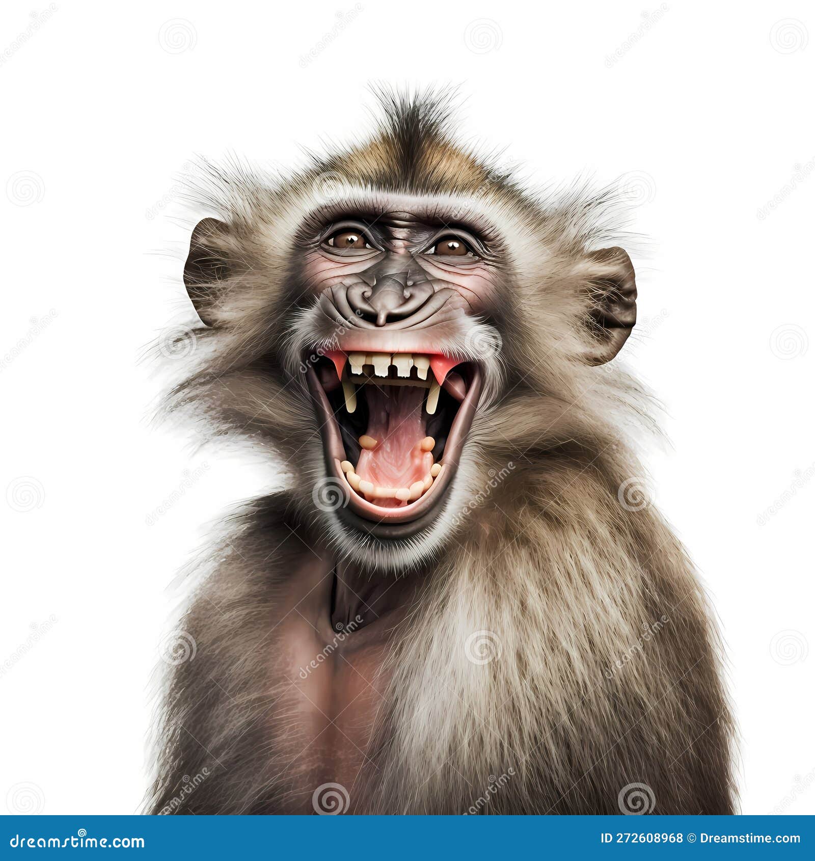 Realistic Illustration of Happy Babboon. Generative AI Stock ...