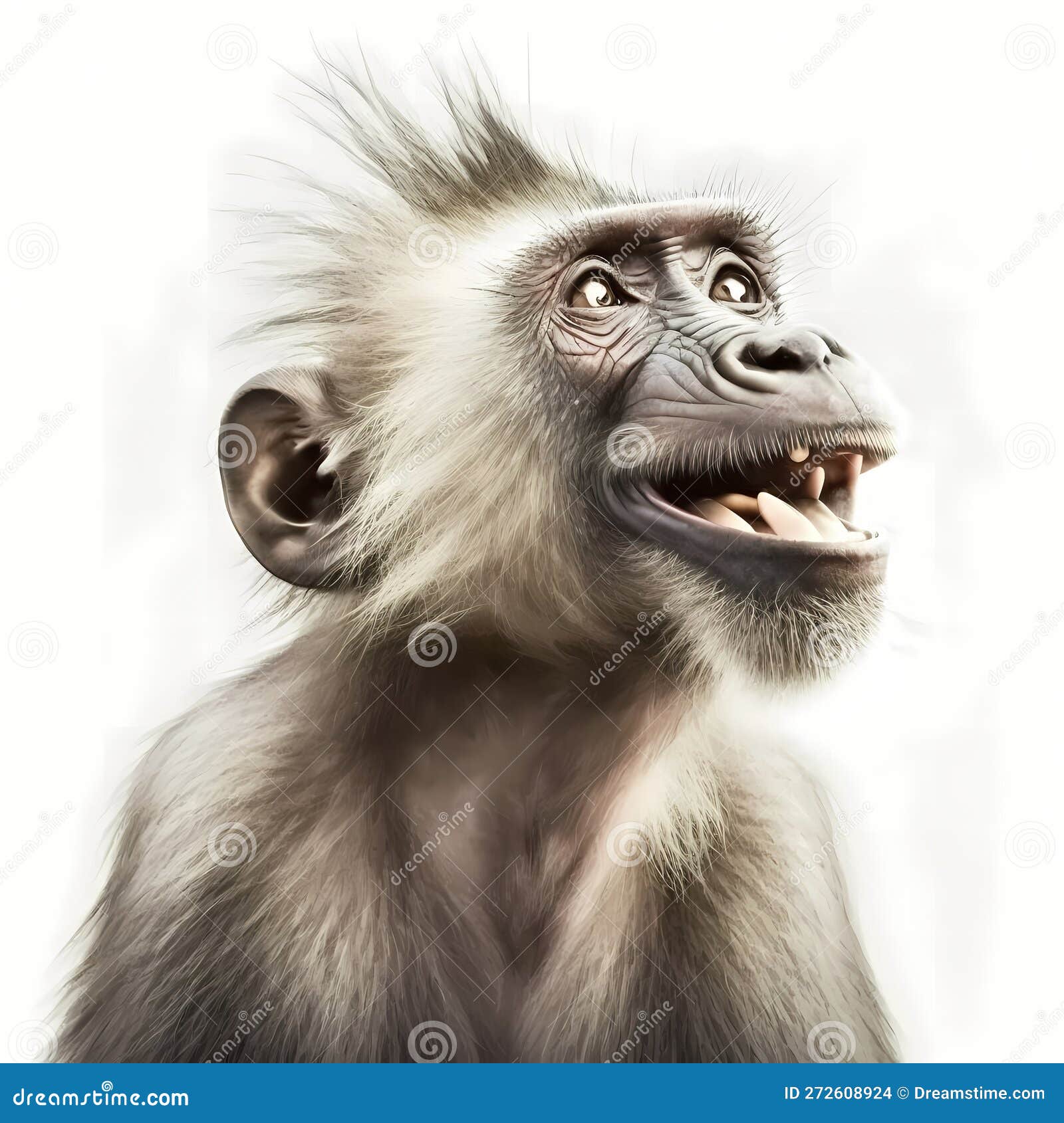 Realistic Illustration of Happy Babboon. Generative AI Stock ...