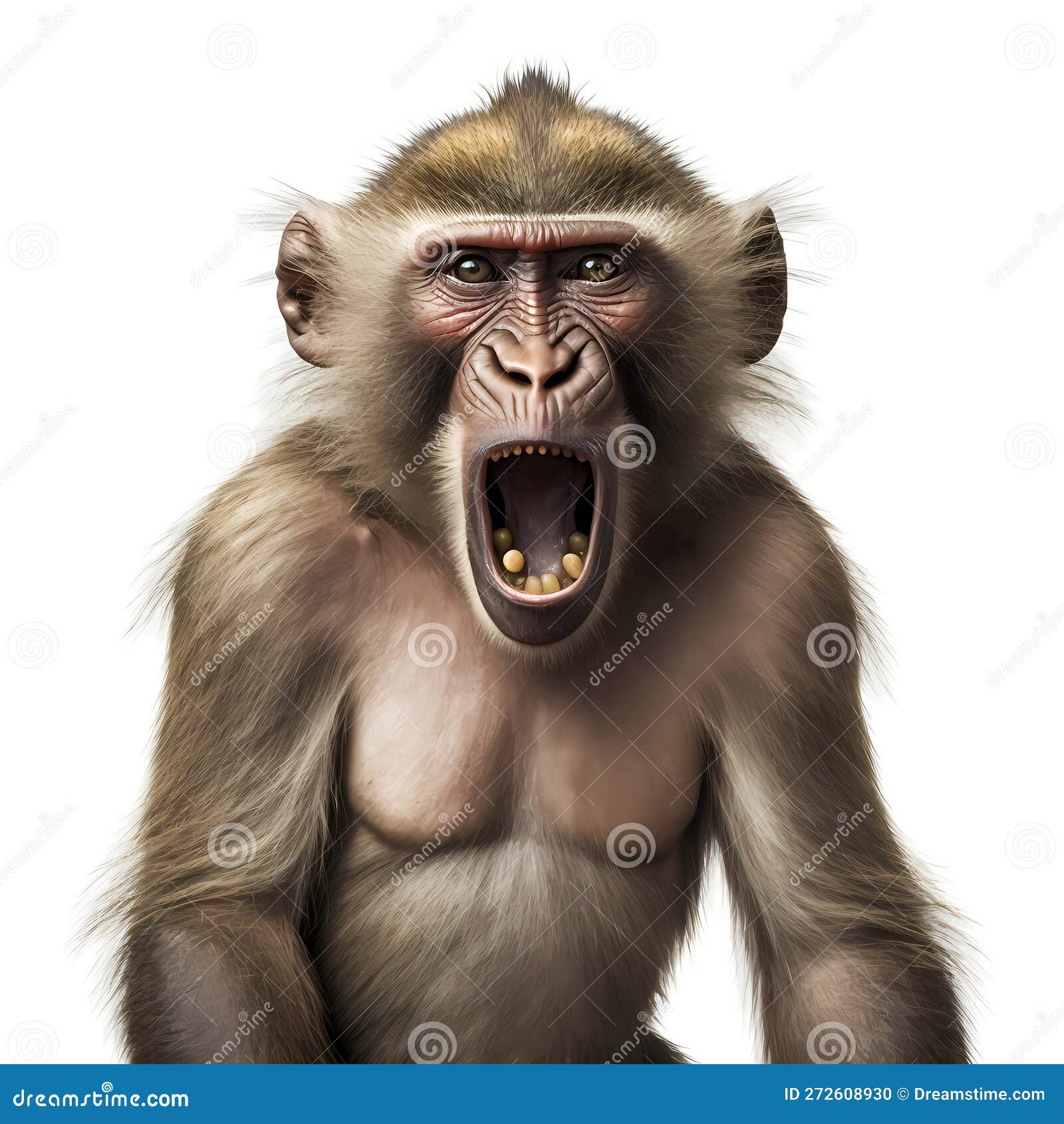 Realistic Illustration of Happy Babboon. Generative AI Stock ...