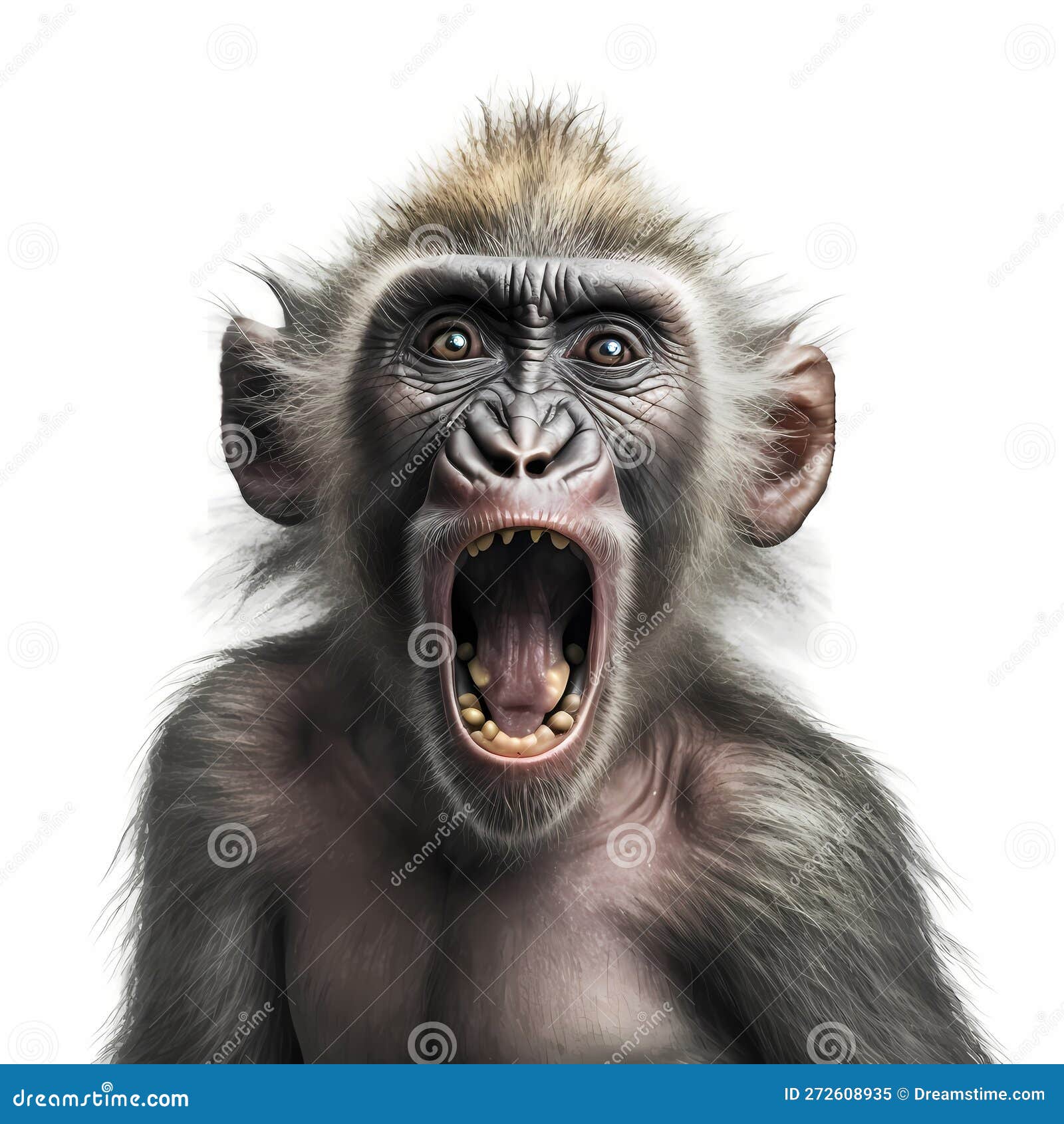 Realistic Illustration of Happy Babboon. Generative AI Stock ...