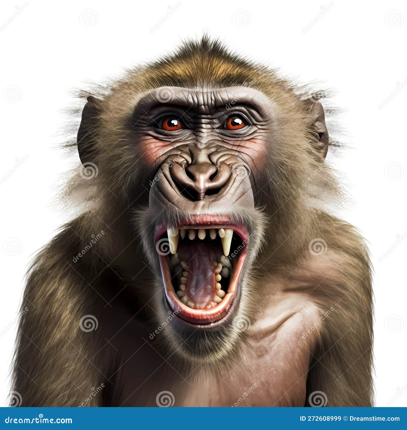 Realistic Illustration of Babboon. Generative AI Stock Illustration ...