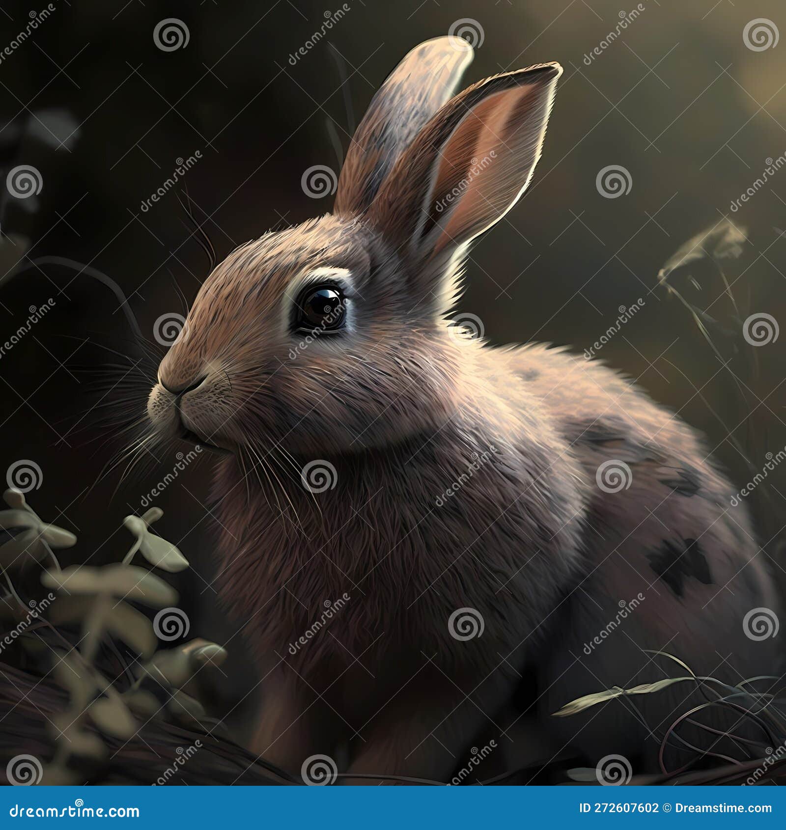 Realistic Illustration of Rabbit. Generative AI Stock Illustration ...