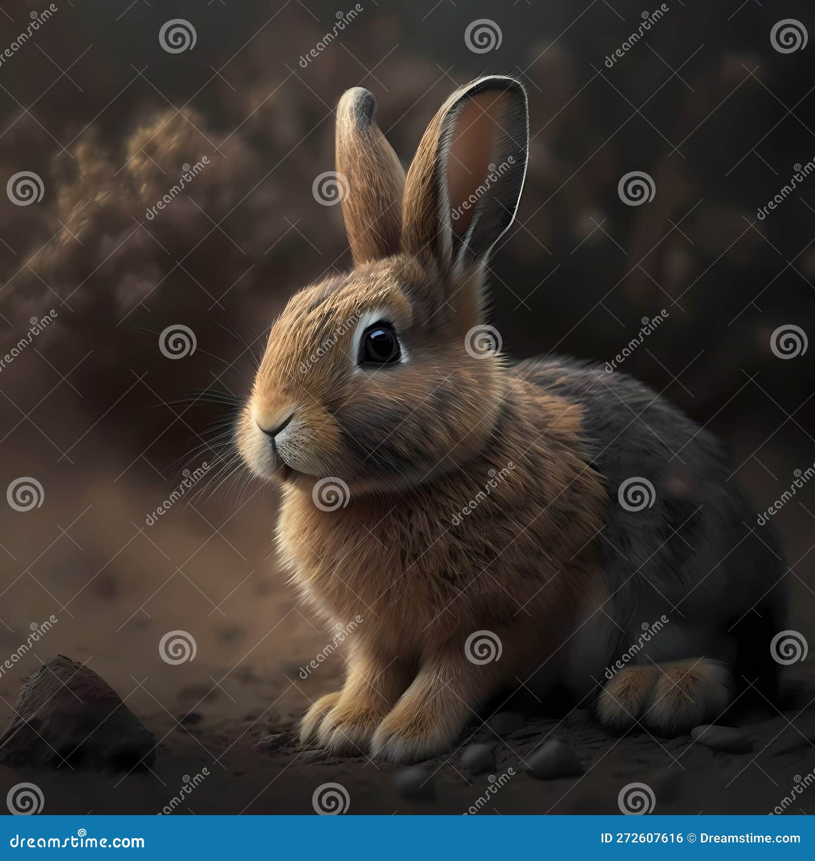Realistic Illustration of Rabbit. Generative AI Stock Illustration ...