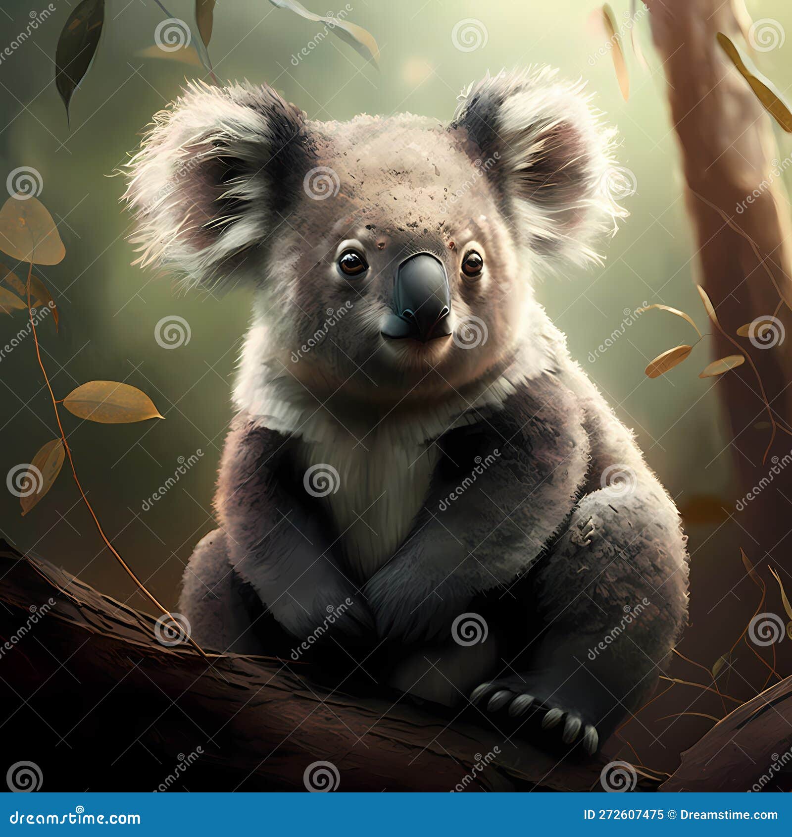 Realistic Illustration of Koala. Generative AI Stock Illustration ...