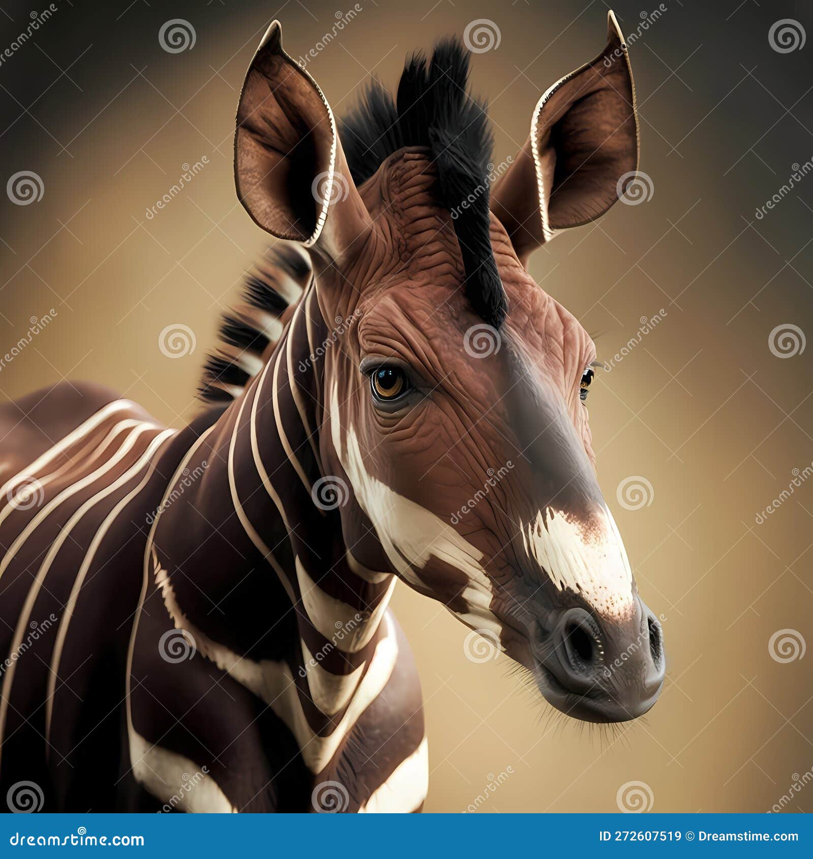 Realistic Illustration of Okapi. Generative AI Stock Illustration ...