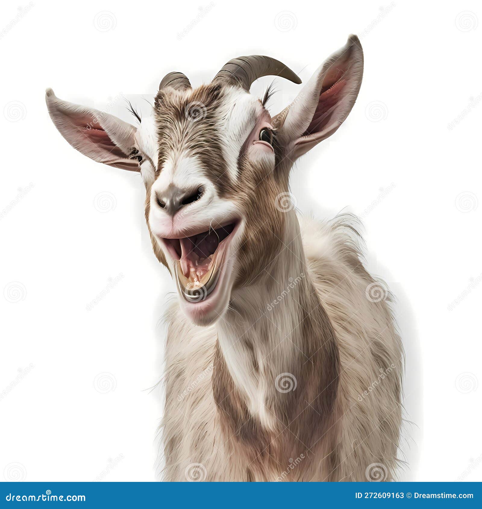 Realistic Illustration of Happy Goat. Generative AI Stock Illustration ...