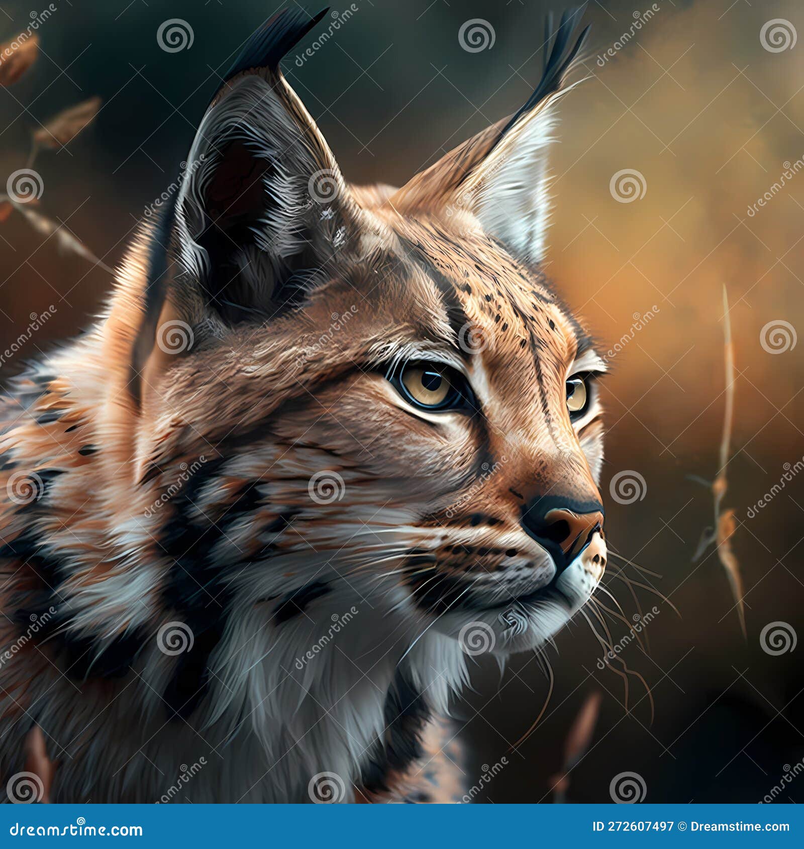 Realistic Illustration of Lynx Cat. Generative AI Stock Illustration ...