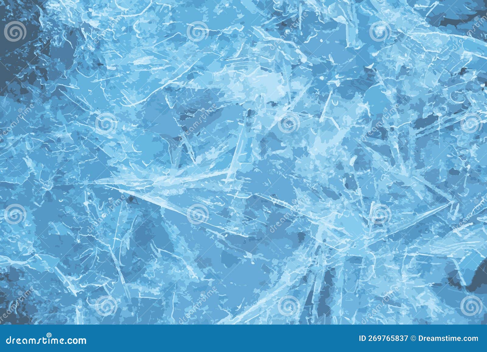 Realistic Illustration Of An Ice Surface Of The River. Texture Of Ice ...