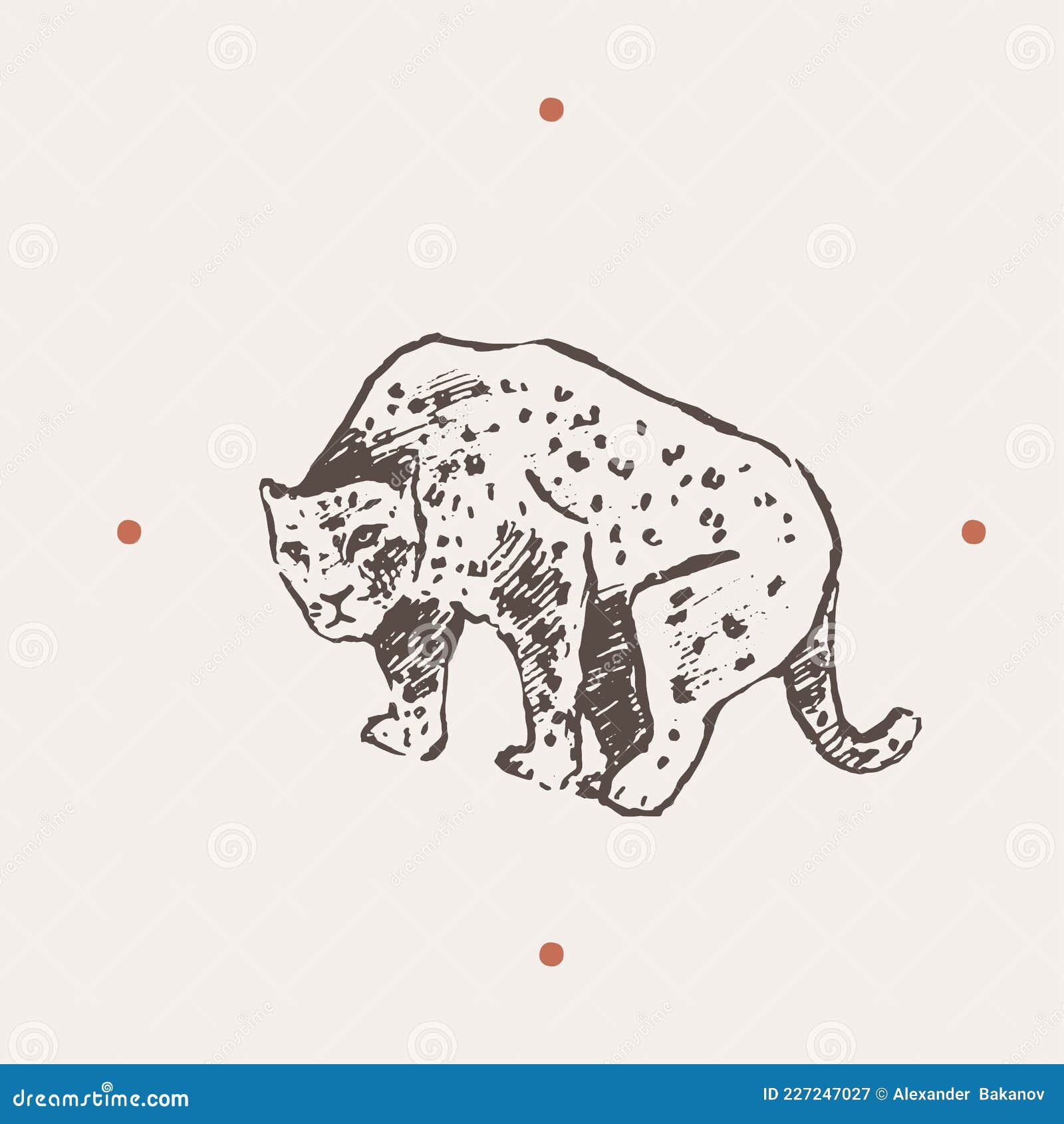 Realistic Illustration of Leopard. Drawn a Vector Stock Vector ...