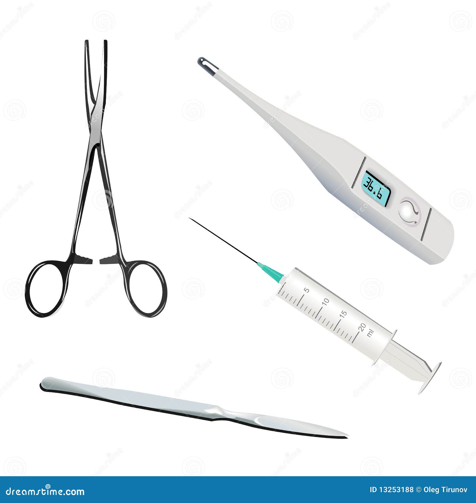 Realistic Illustration of Medical Set Stock Vector - Illustration of ...