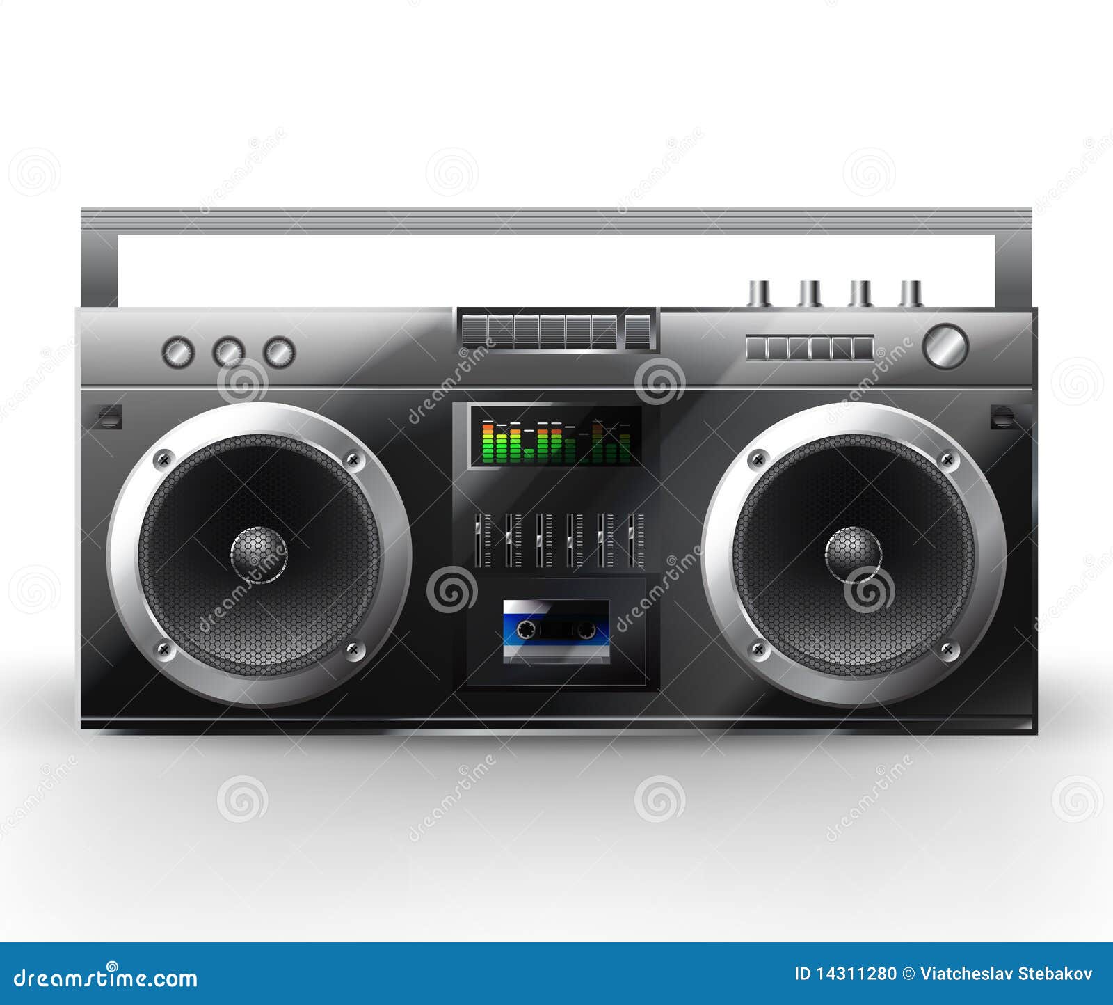 Realistic Illustration of a Modern Audio System Stock Vector ...