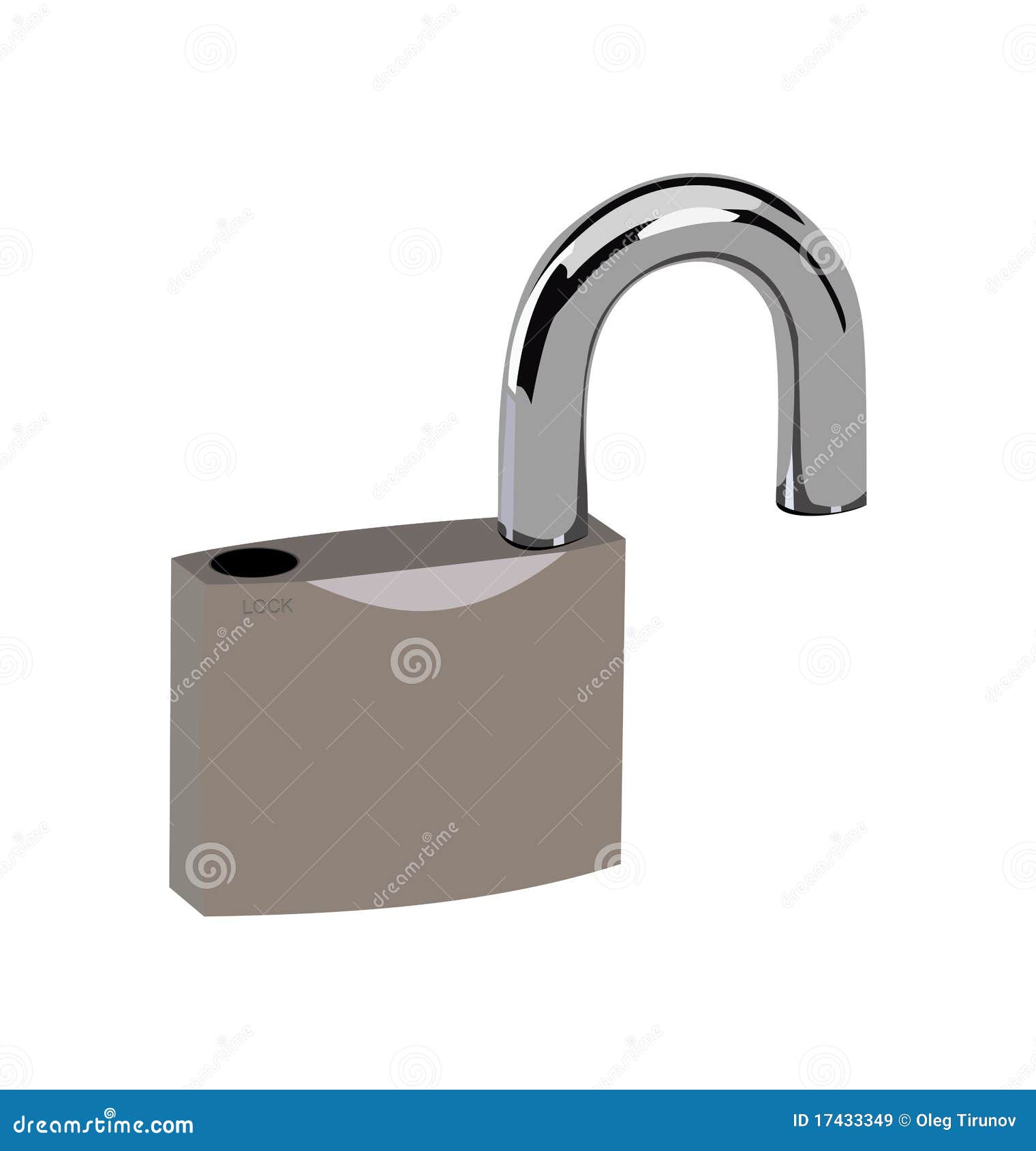 Realistic Illustration of Open Lock Stock Vector - Illustration of ...