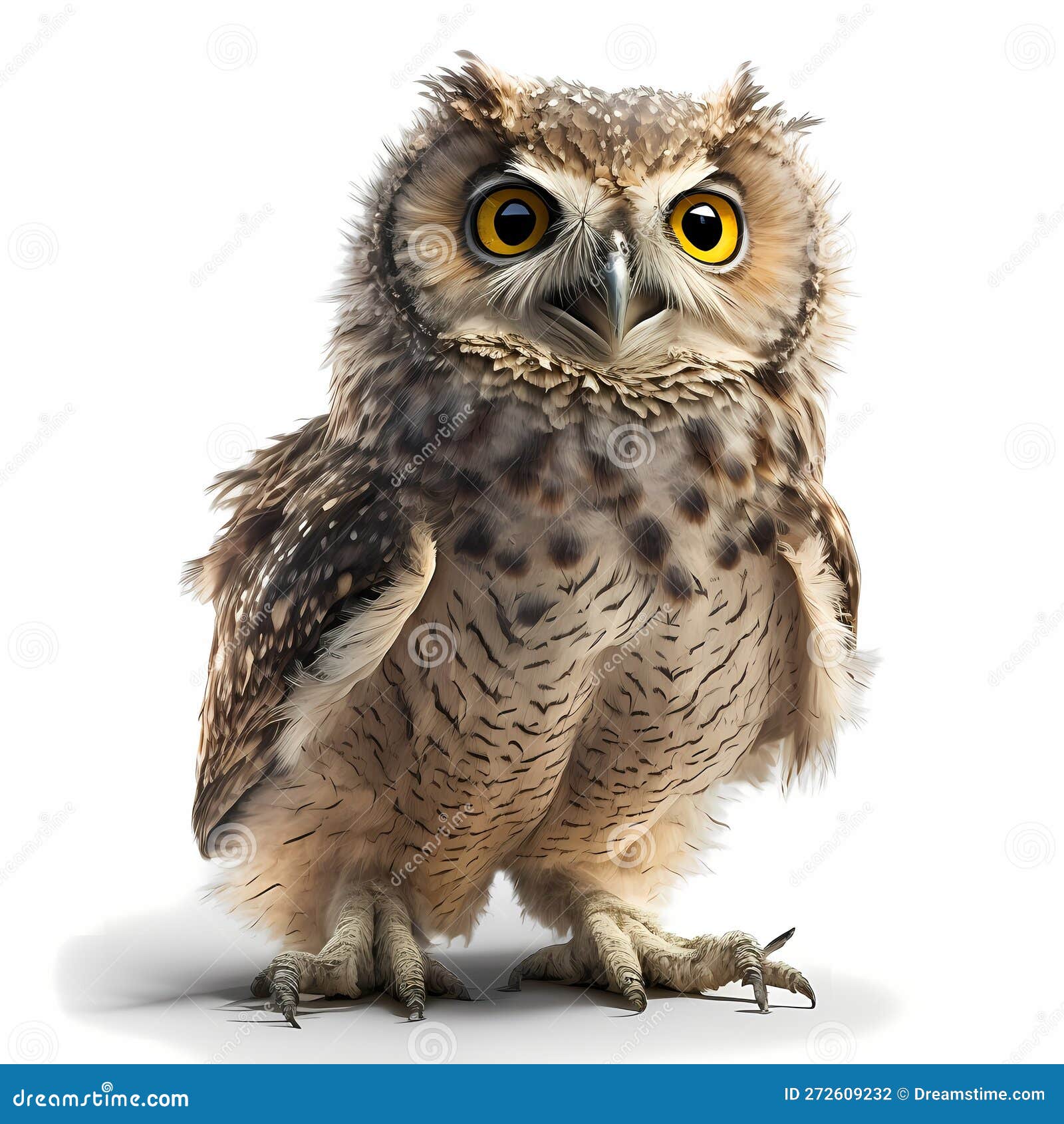 Realistic Illustration of Owl. Generative AI Stock Illustration ...