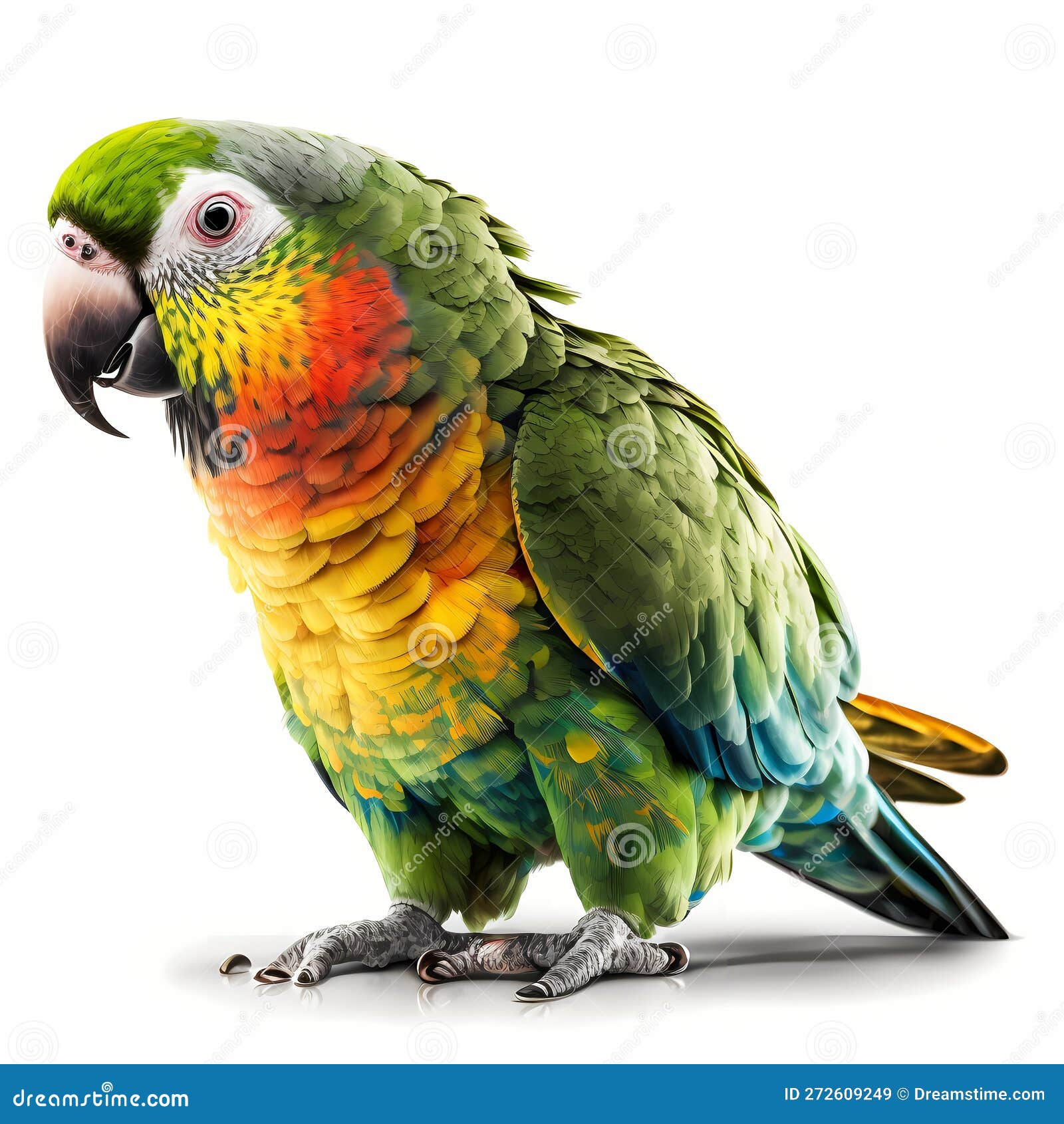 Realistic Illustration of Parrot. Generative AI Stock Illustration ...