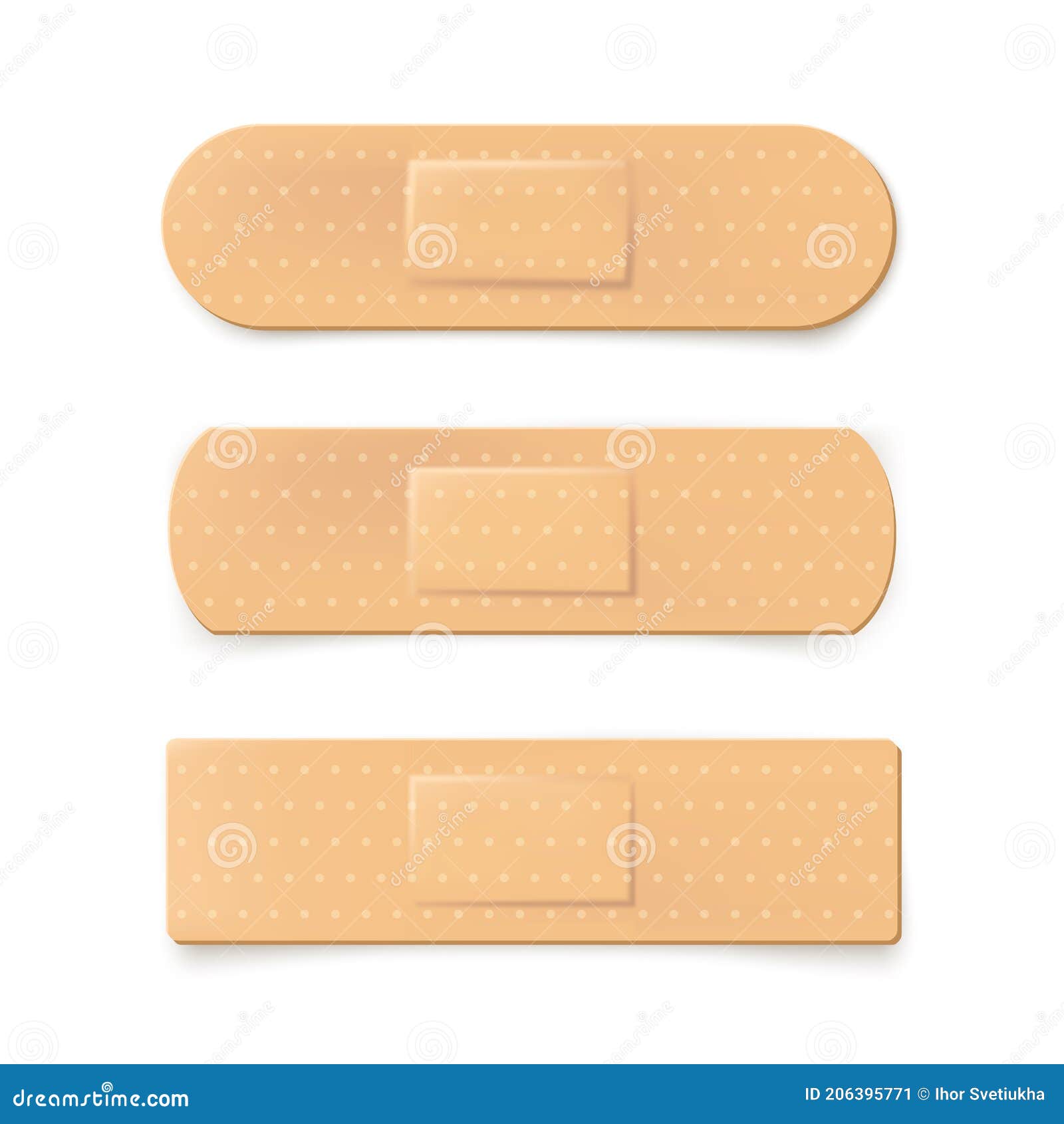 Realistic Illustration of Plaster Bandage. Medical Band Stock Vector ...