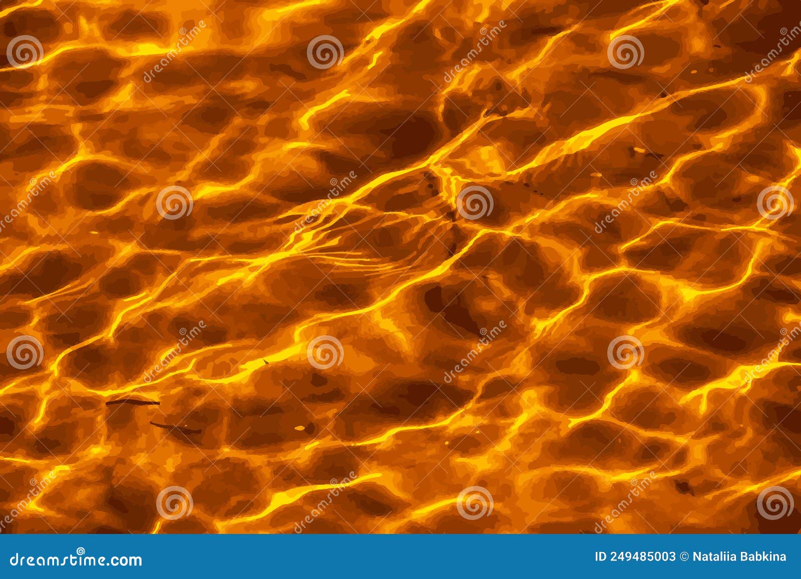 Realistic Illustration of the Reflection on the Surface of the Water in ...
