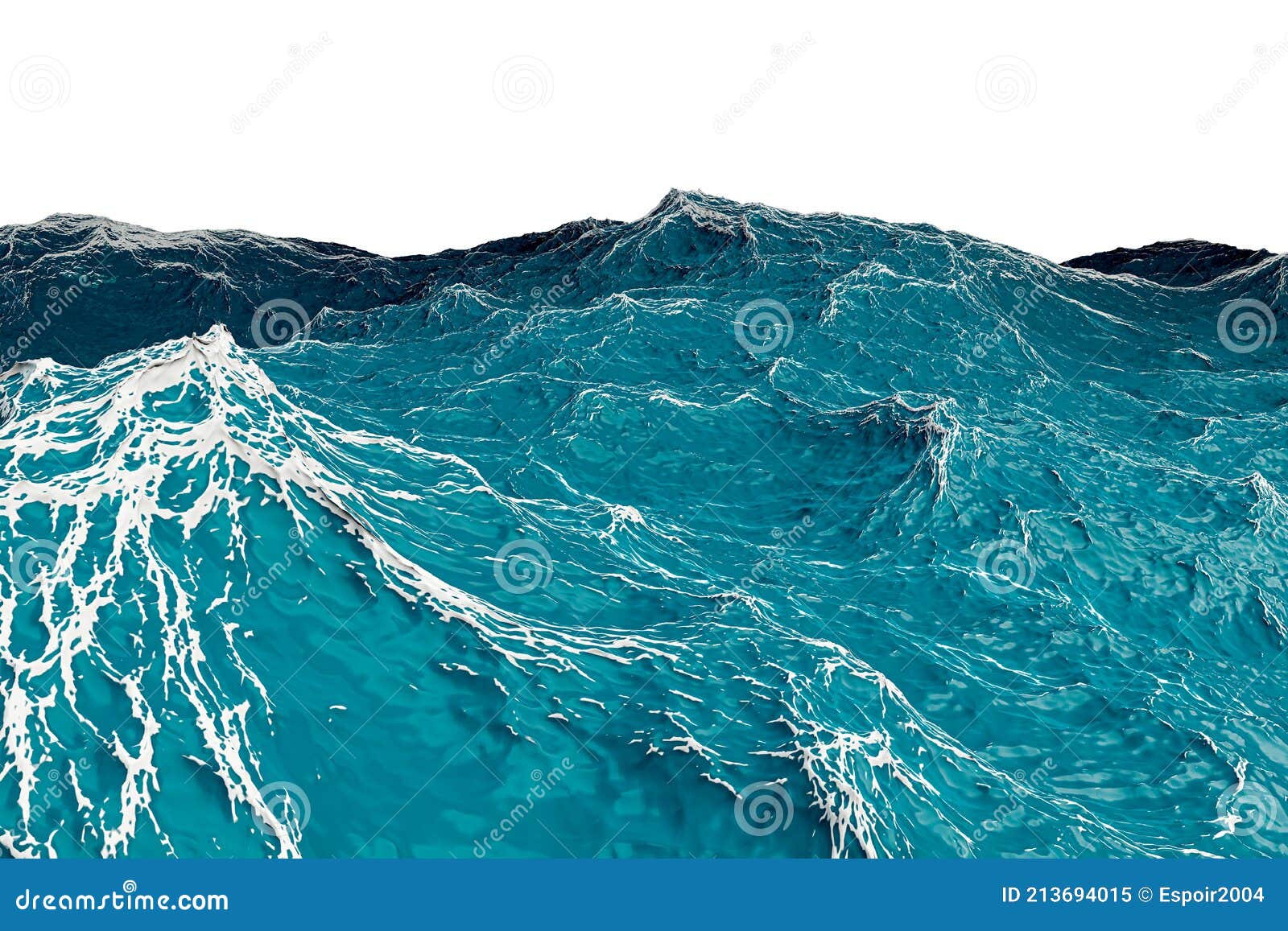 Realistic Illustration of Restless Ocean Surface Stock Illustration ...