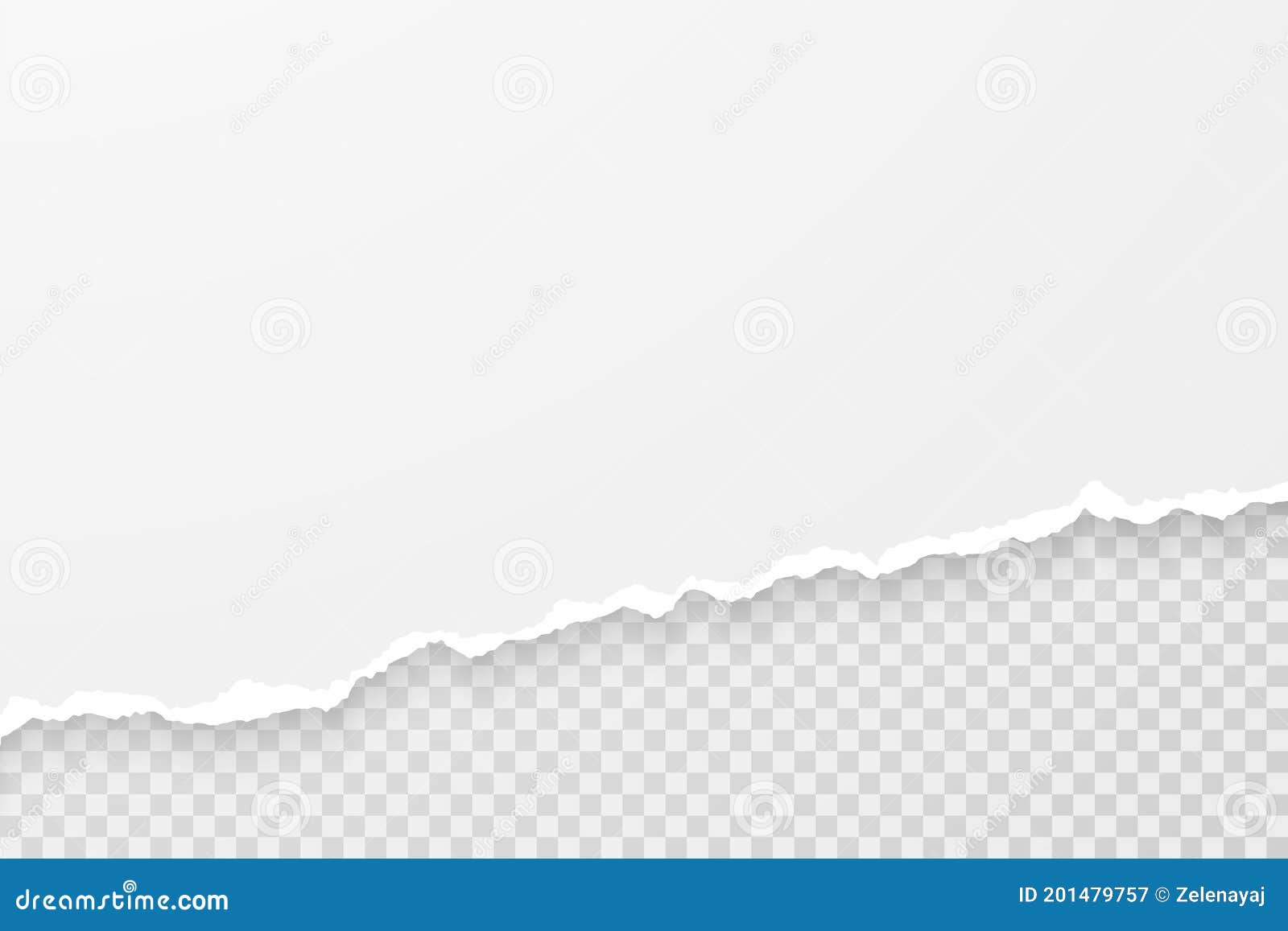 Torn A Half Sheet Of White Paper From The Bottom. Isolated On ...