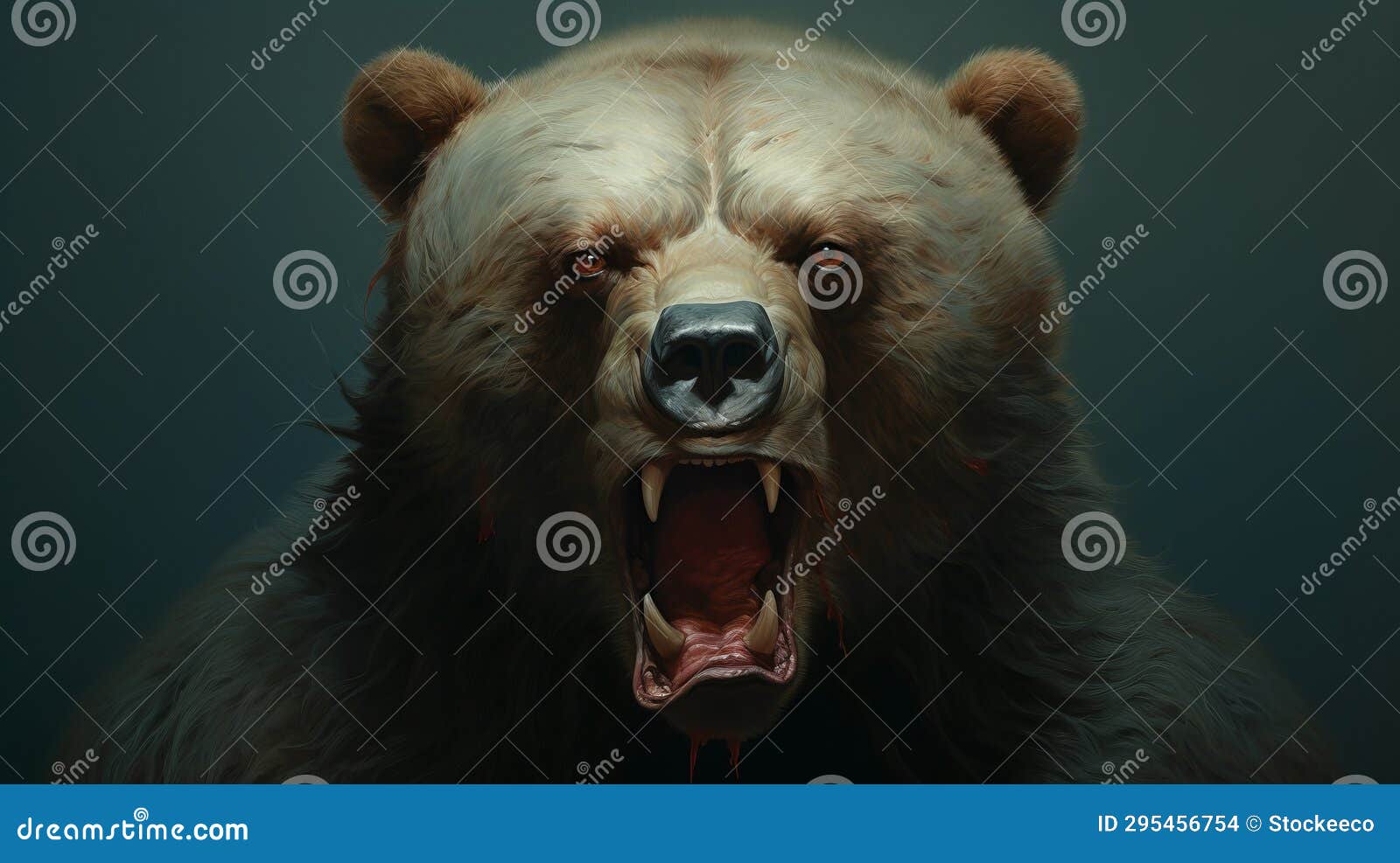 Realistic Illustration of a Sick Bear: Detailed and Creepy Artwork ...