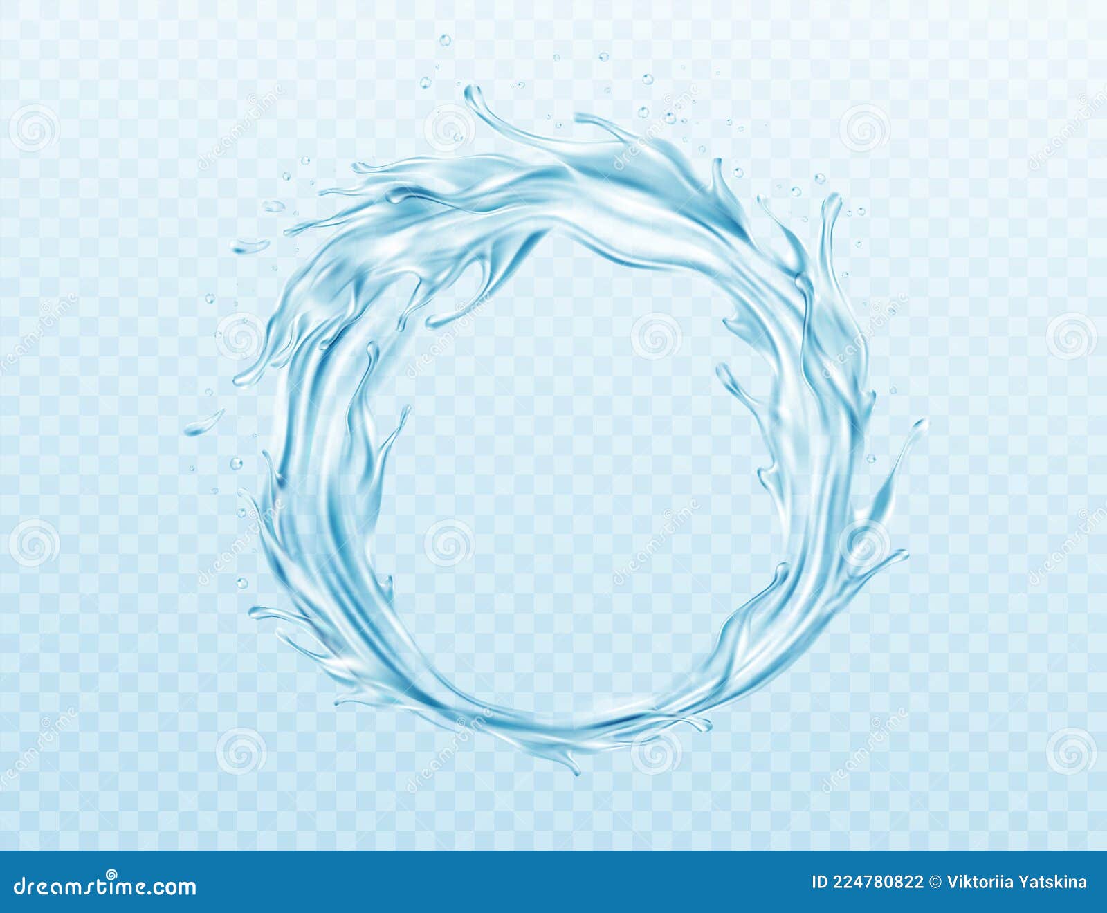 Realistic Illustration Water Splash Isolated on Transparent Background ...