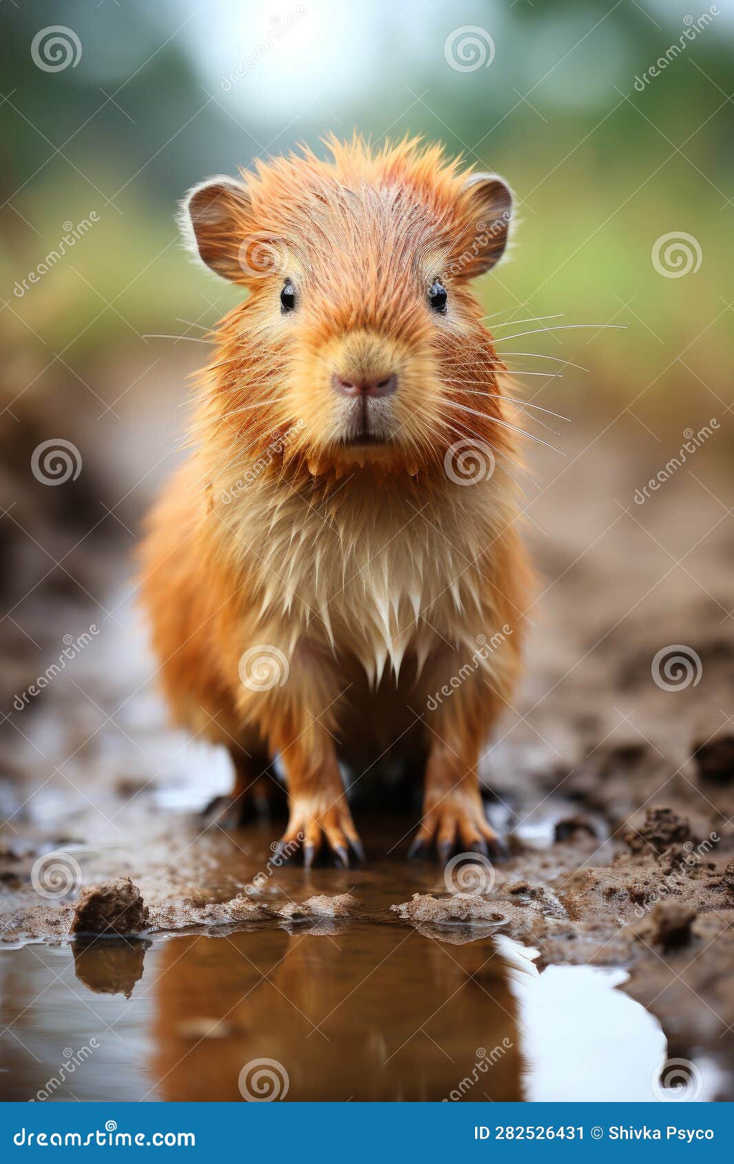 Realistic Capybara Portrait Tattoo Drawing With High Contrast Royalty ...