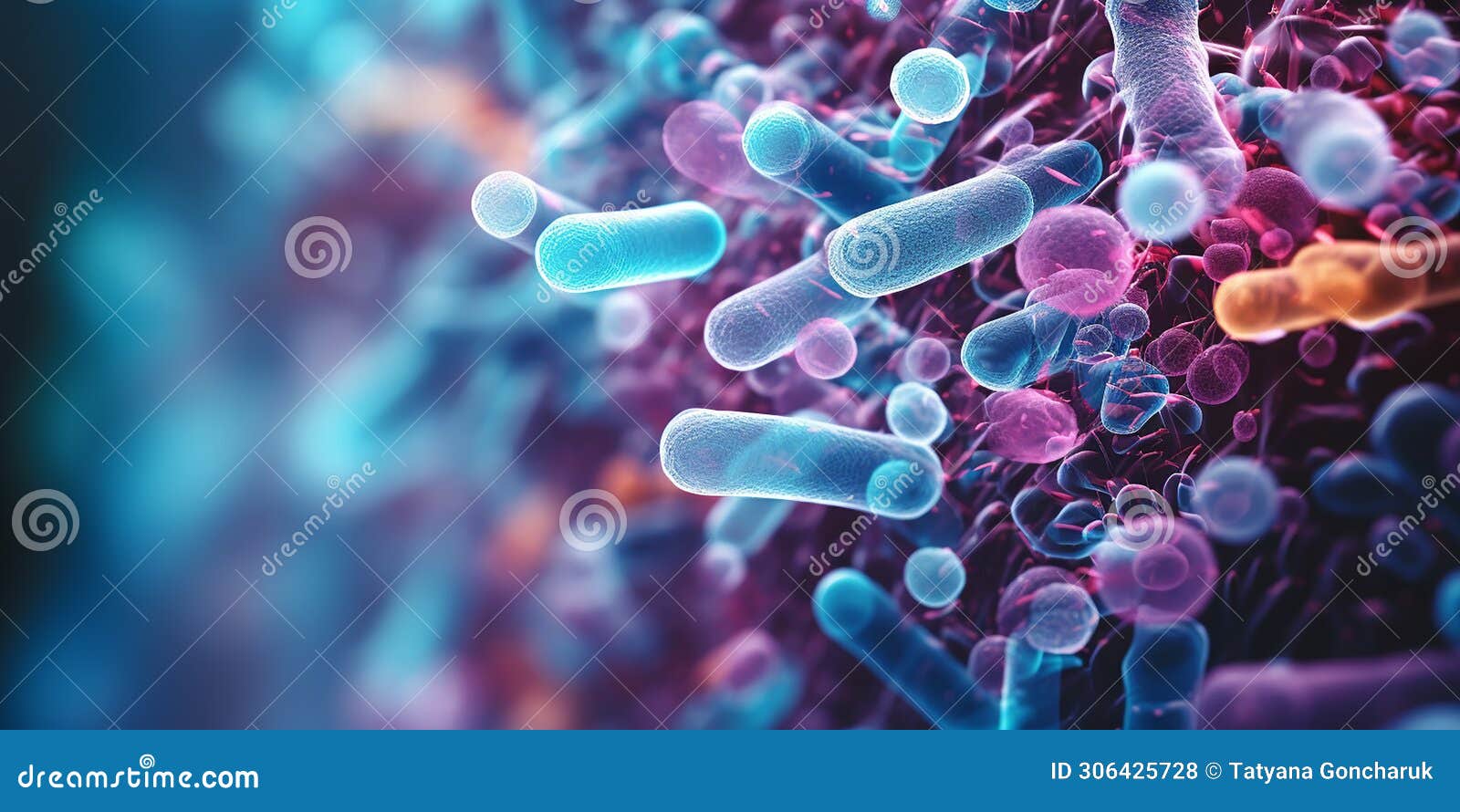 Realistic Image of Bacteria, Microorganisms. Stock Illustration ...