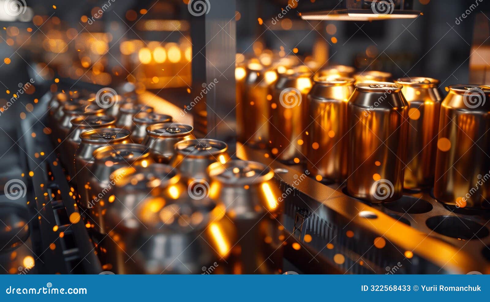 Realistic Image of a Beer Can Production Assembly Line for ...