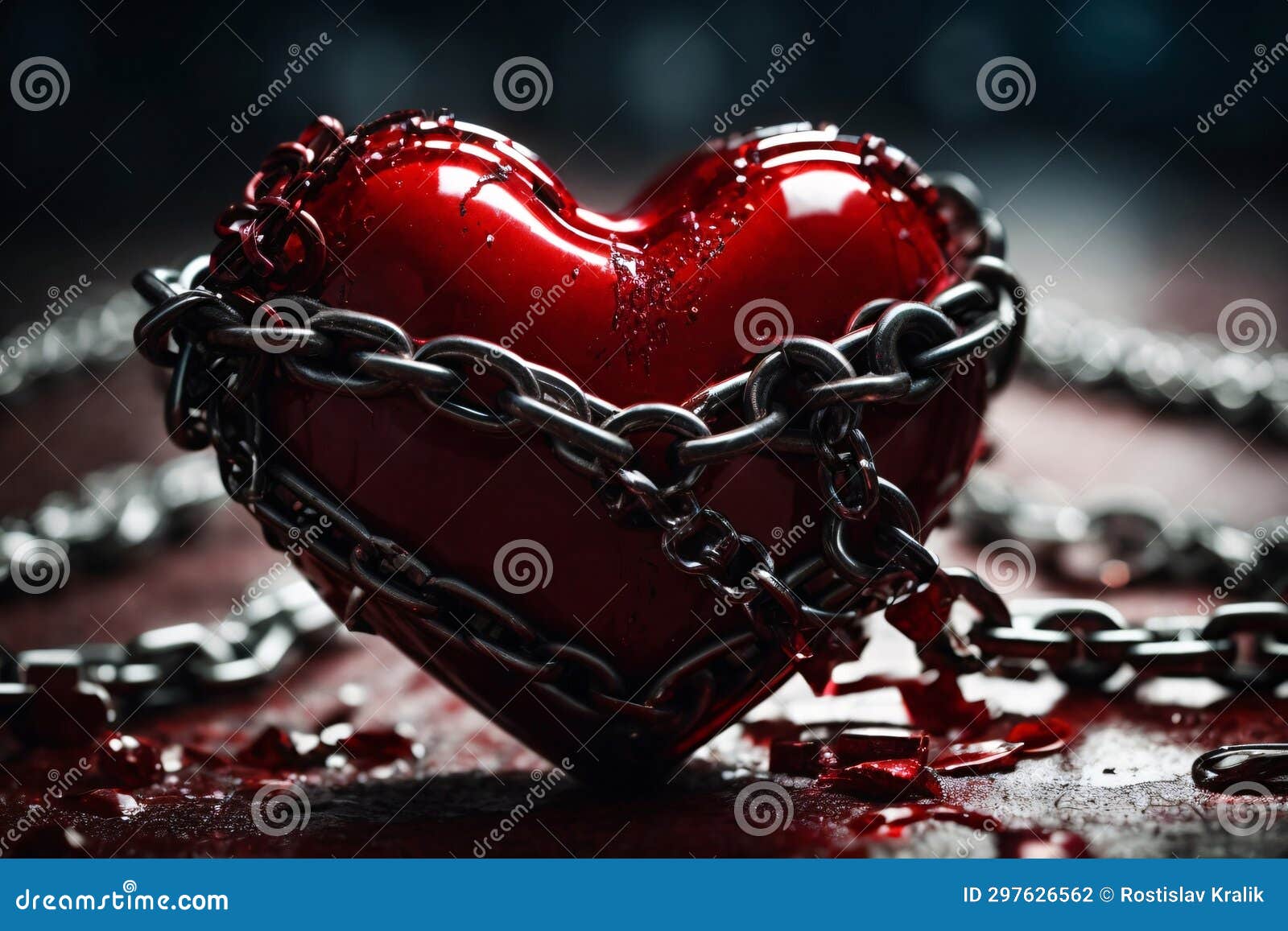 Chained Heart Illustration | CartoonDealer.com #13254109
