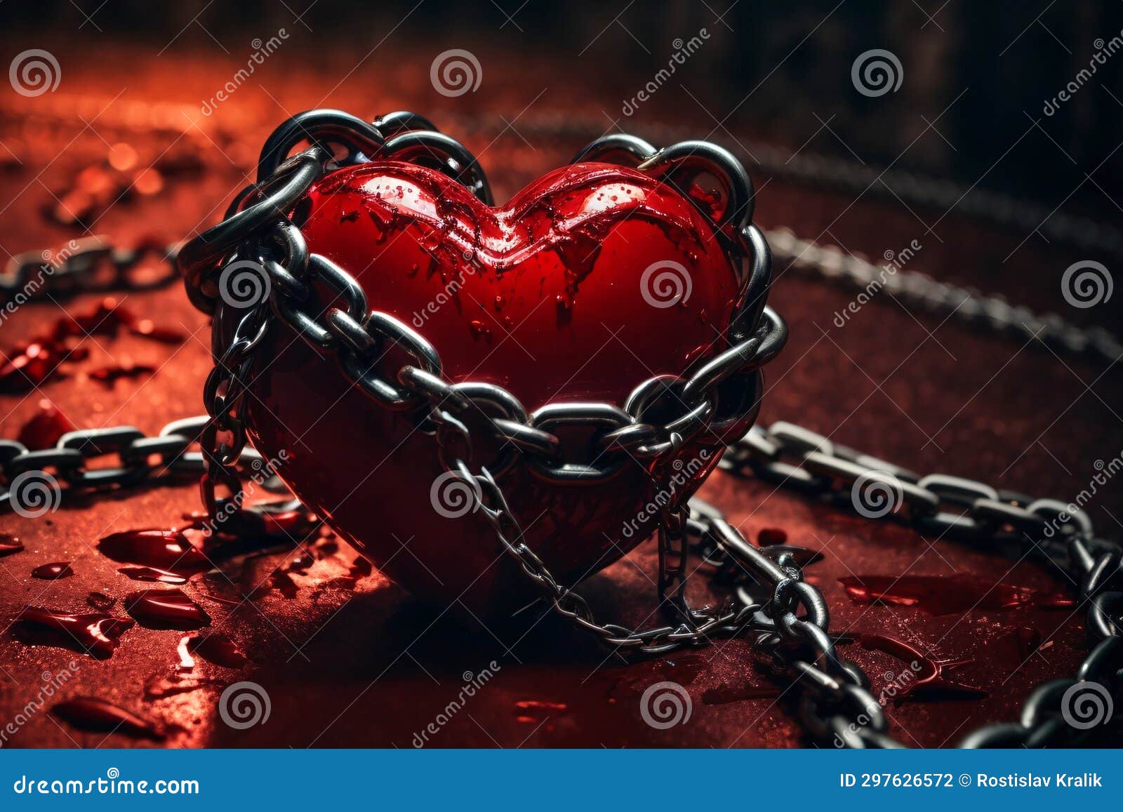 Chained Heart Illustration | CartoonDealer.com #13254109