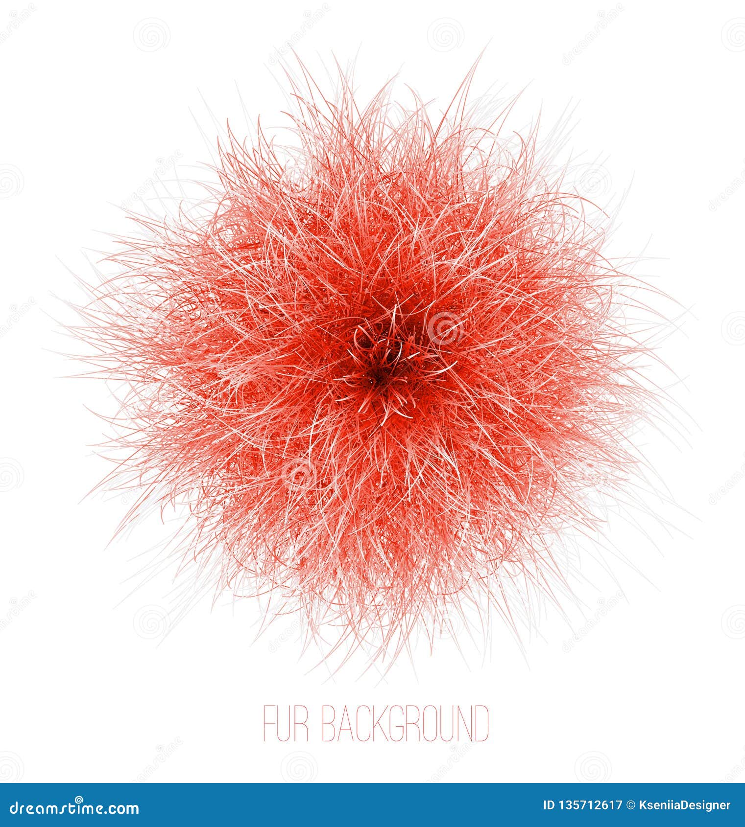 Realistic Image of a Fur Ball Stock Image - Image of sphere, ball ...