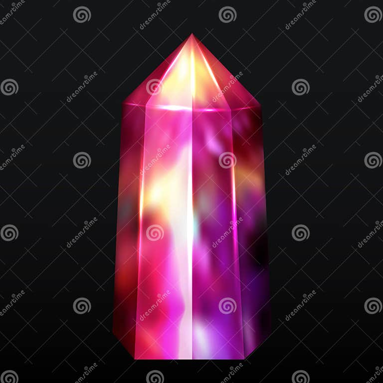 Realistic Image of a Gemstone is Amethyst. Stock Vector - Illustration ...