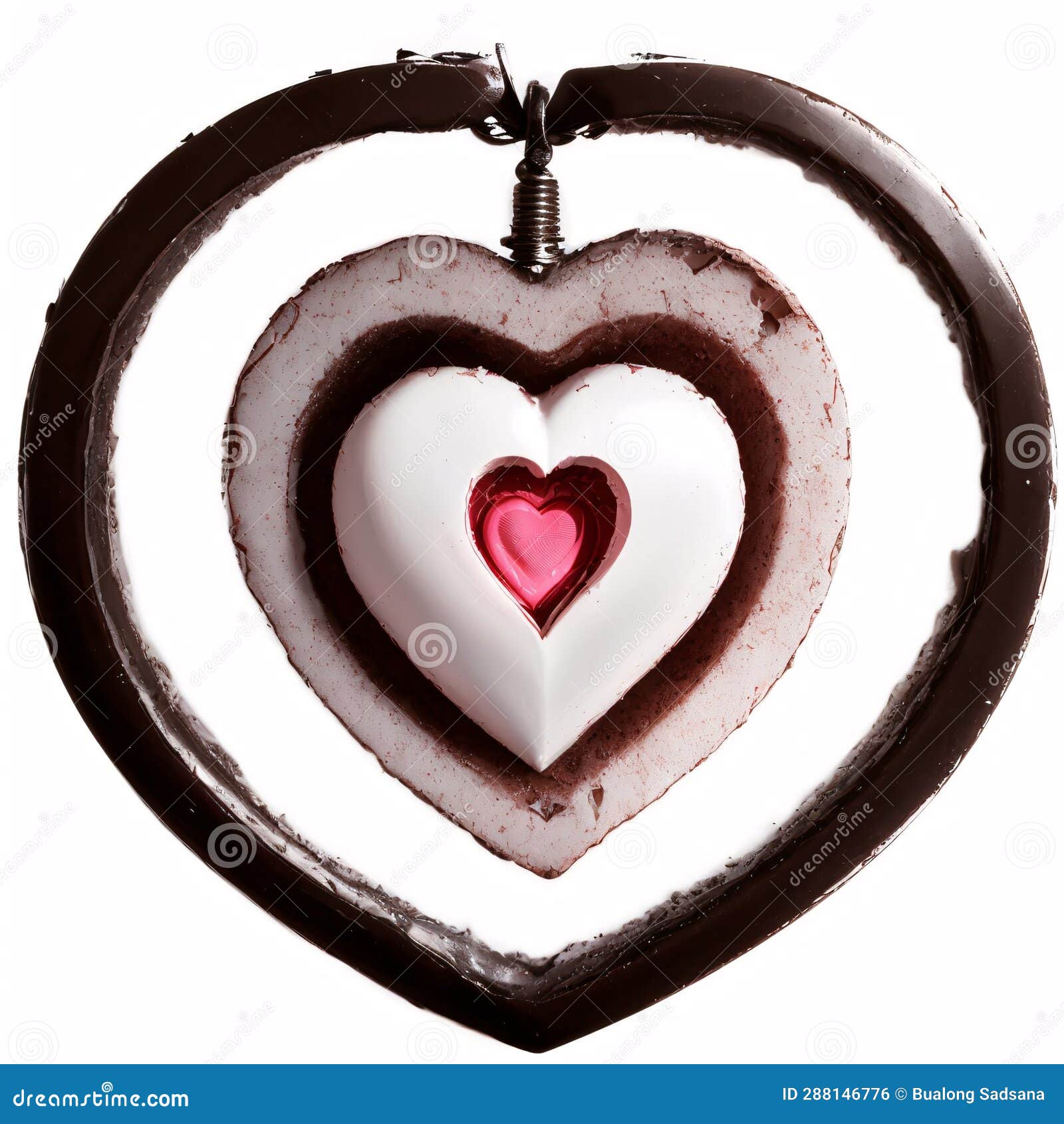 Realistic Image of a Human Heart. Stock Illustration - Illustration of ...