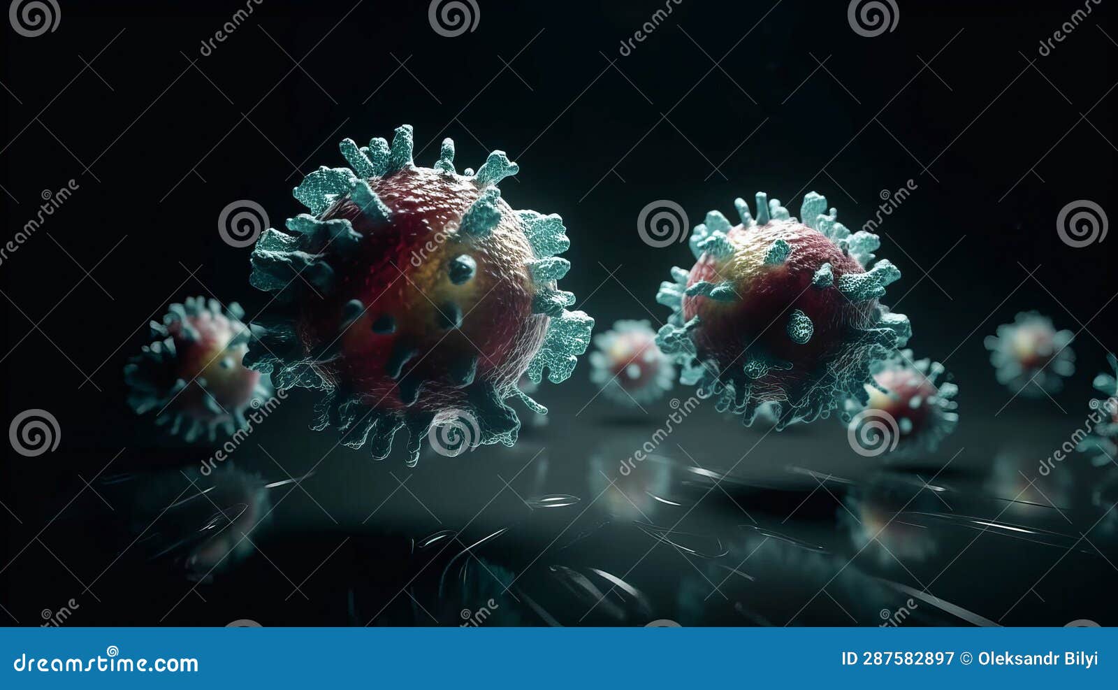 Realistic image of microbe stock illustration. Illustration of color ...