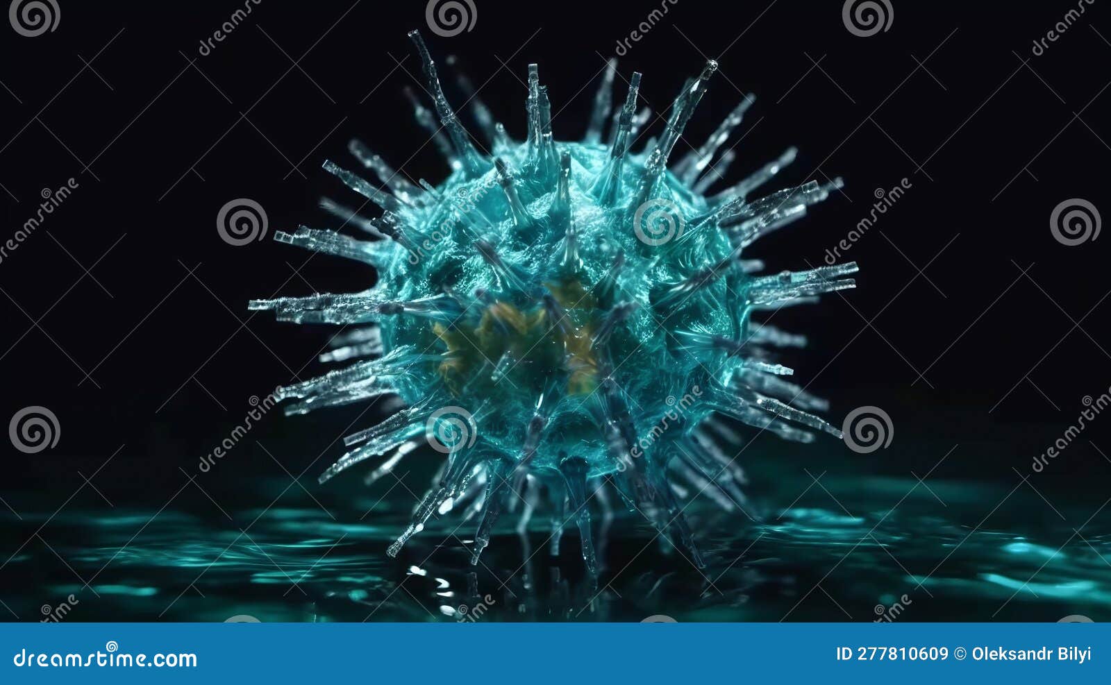 Realistic image of microbe stock illustration. Illustration of digital ...