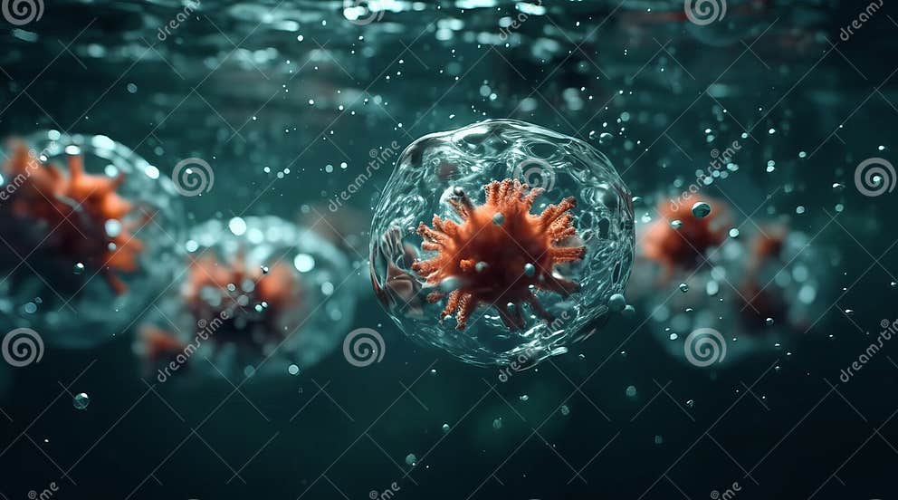 Realistic image of microbe stock illustration. Illustration of germ ...