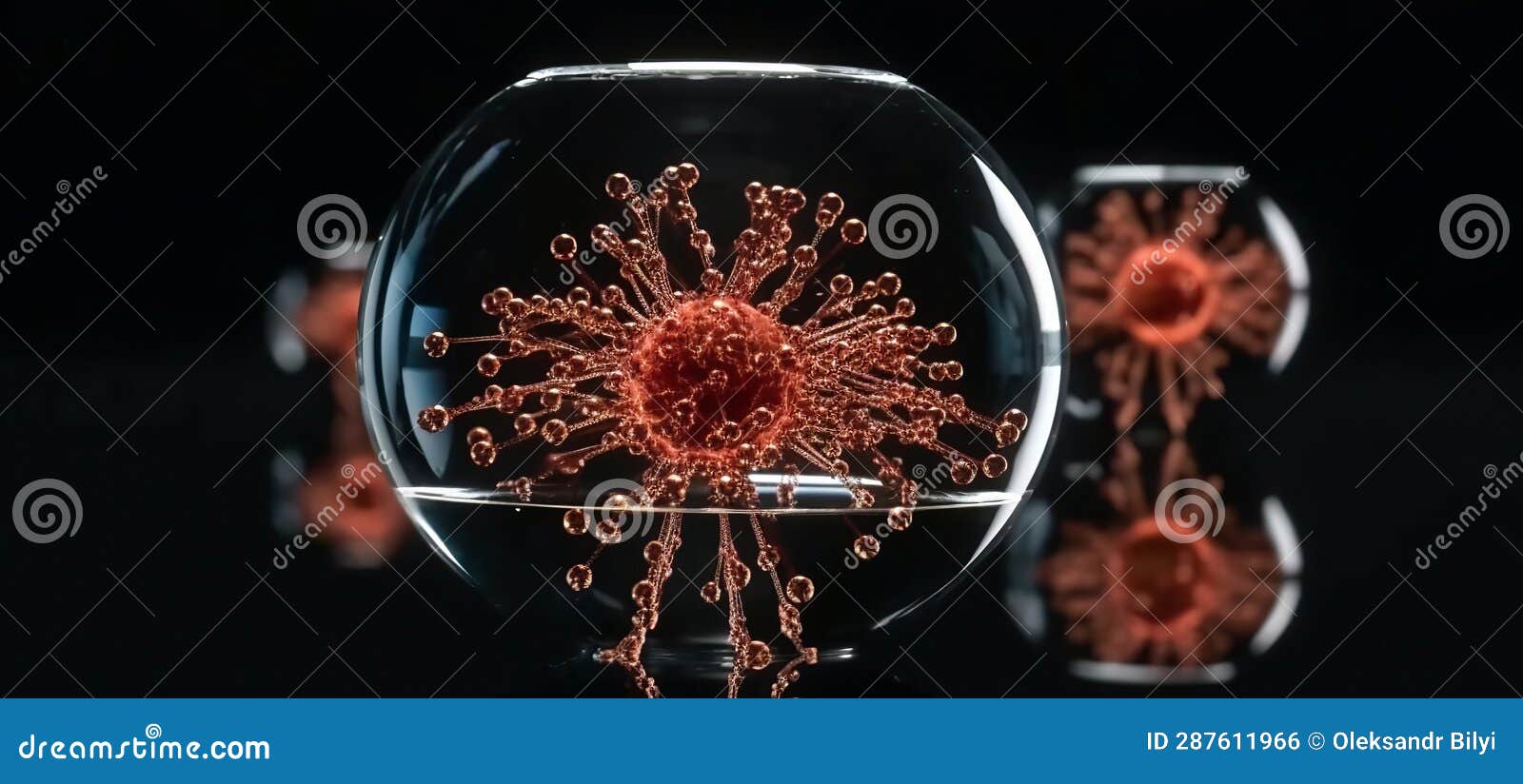 Realistic image of microbe stock illustration. Illustration of human ...