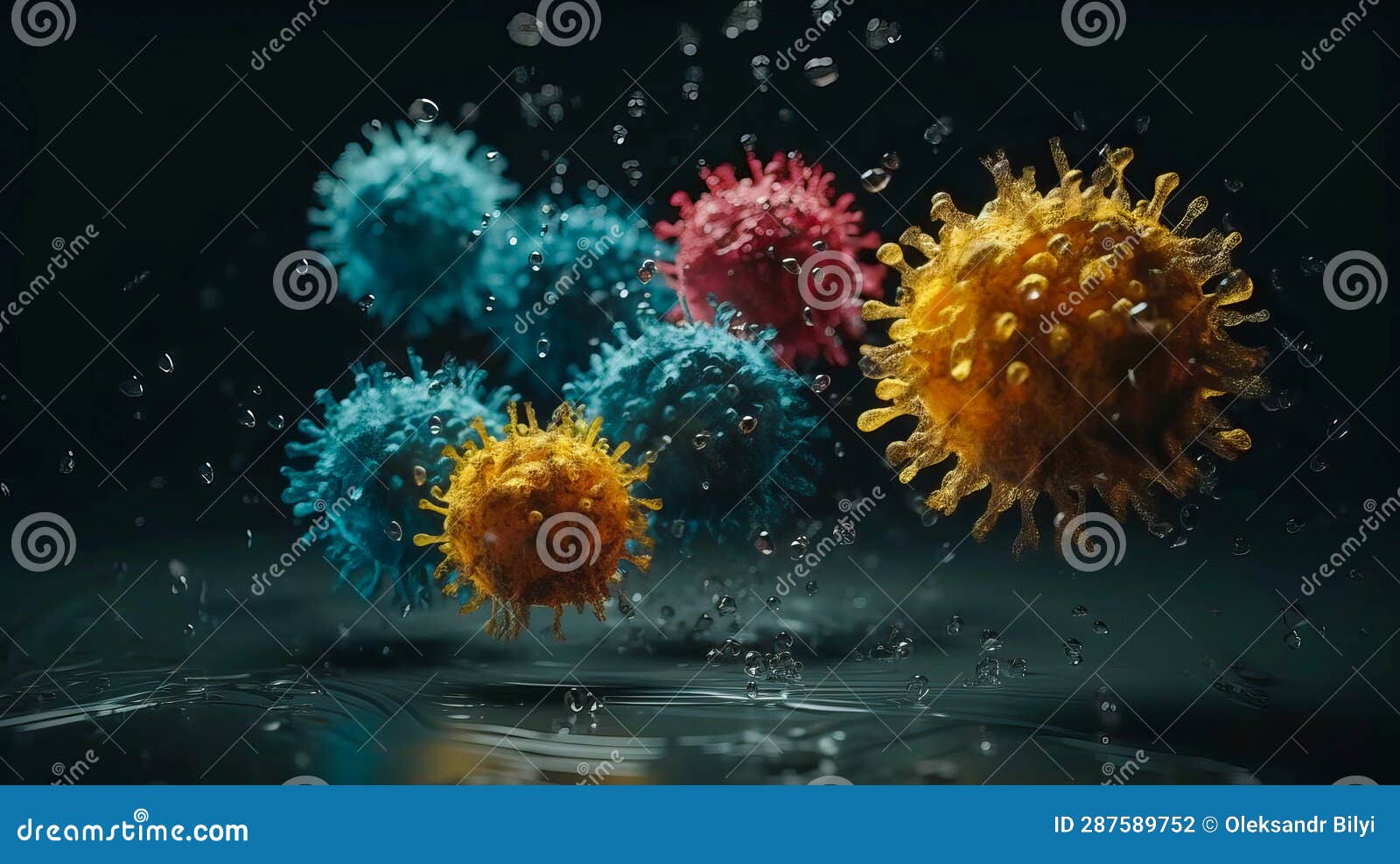 Realistic image of microbe stock illustration. Illustration of element ...