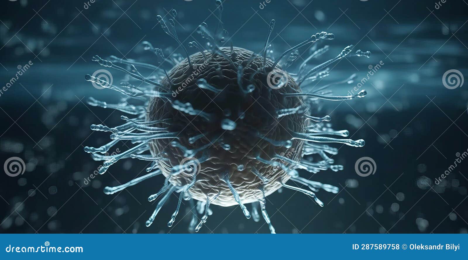 Realistic image of microbe stock illustration. Illustration of ...