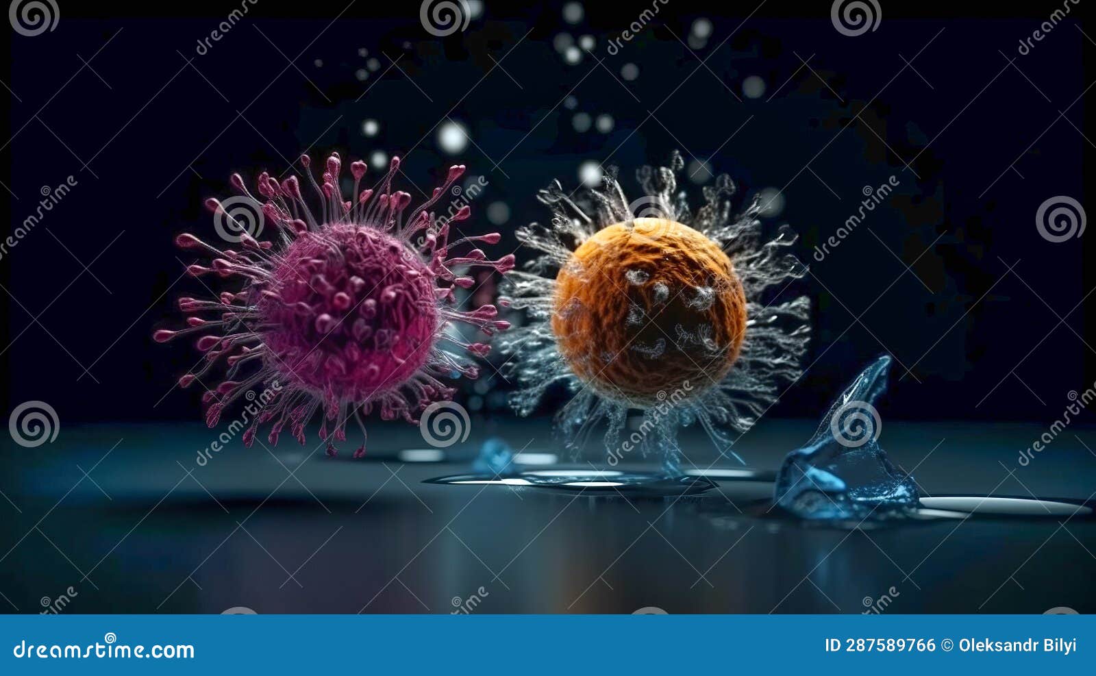 Realistic image of microbe stock illustration. Illustration of covid19 ...