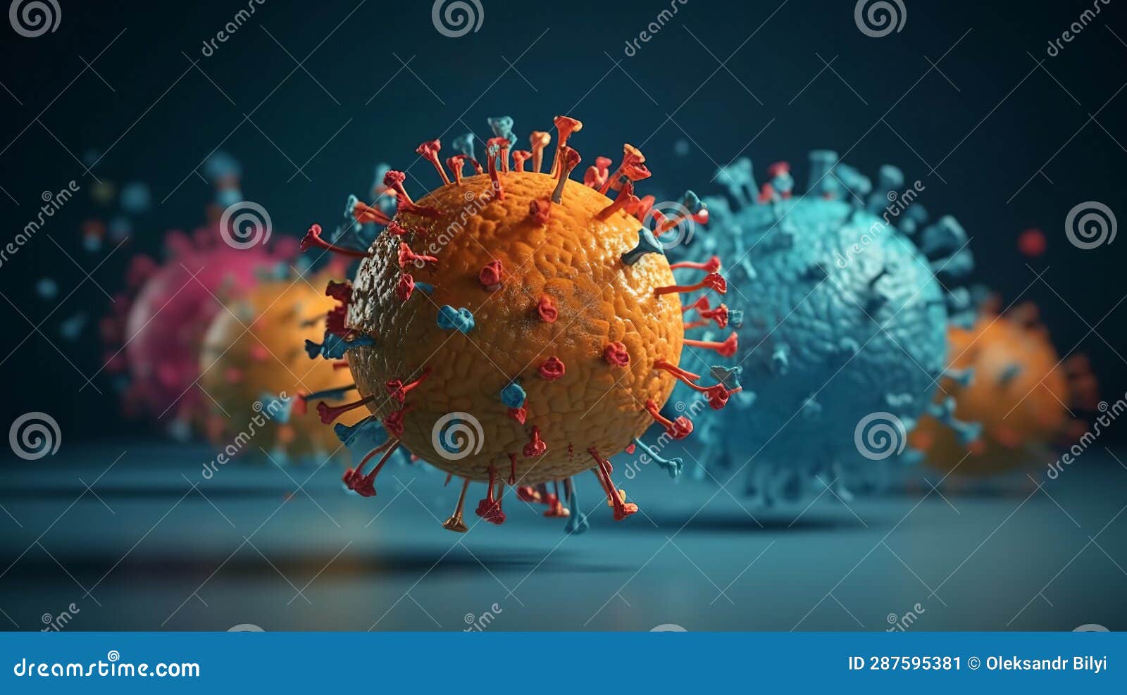 Realistic image of microbe stock image. Image of infection - 287595381