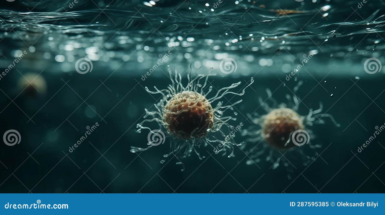 Realistic image of microbe stock illustration. Illustration of ...