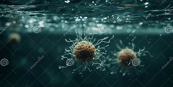 Realistic image of microbe stock illustration. Illustration of ...