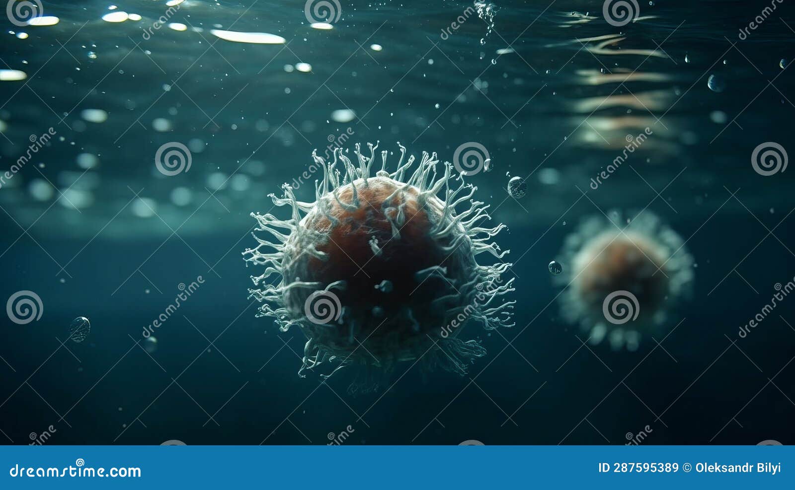 Realistic image of microbe stock illustration. Illustration of biology ...